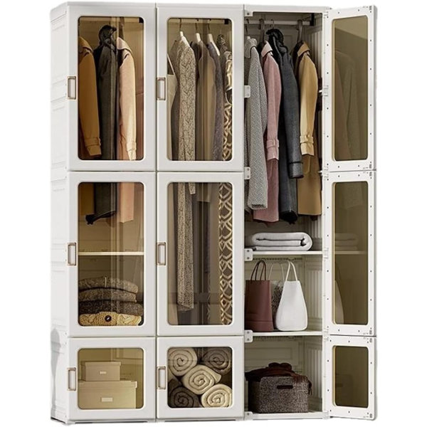 Rebrilliant Zachery Plastic Armoire | Wayfair