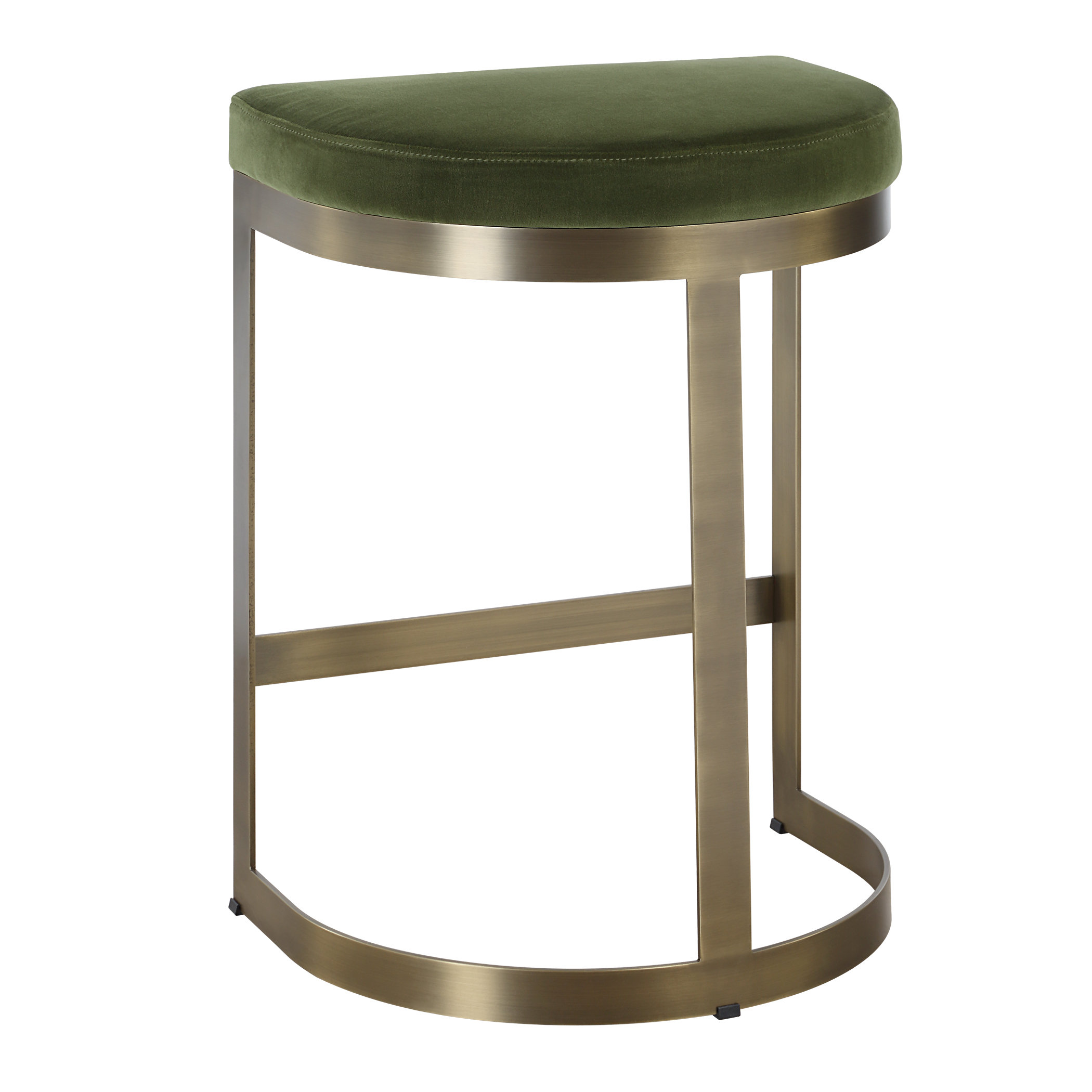 Everly Quinn Hilger Brass Moss Counter Stool - Wayfair Canada