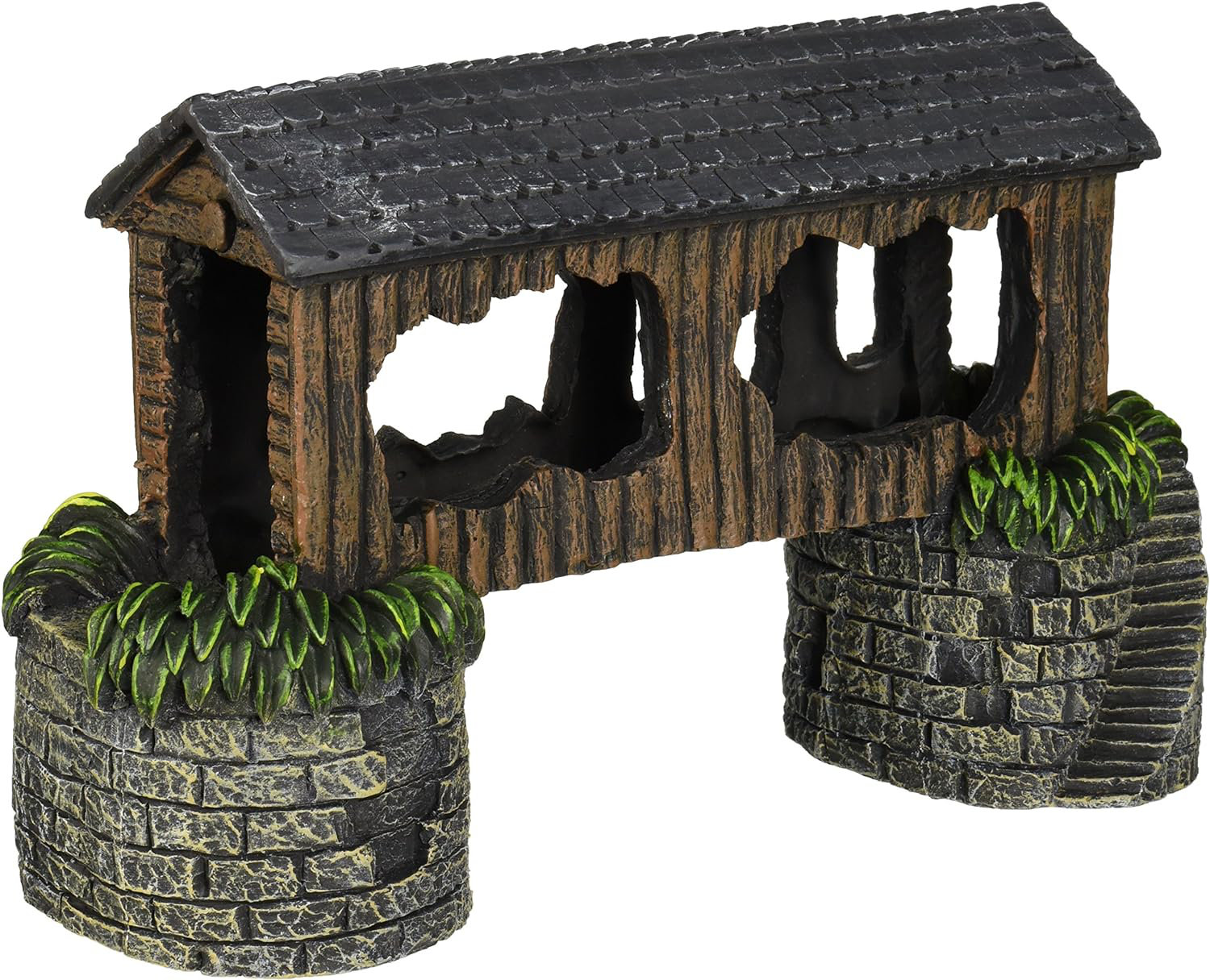 Penn Plax Madison County Covered Bridge Fish Tank Ornament decoration ...