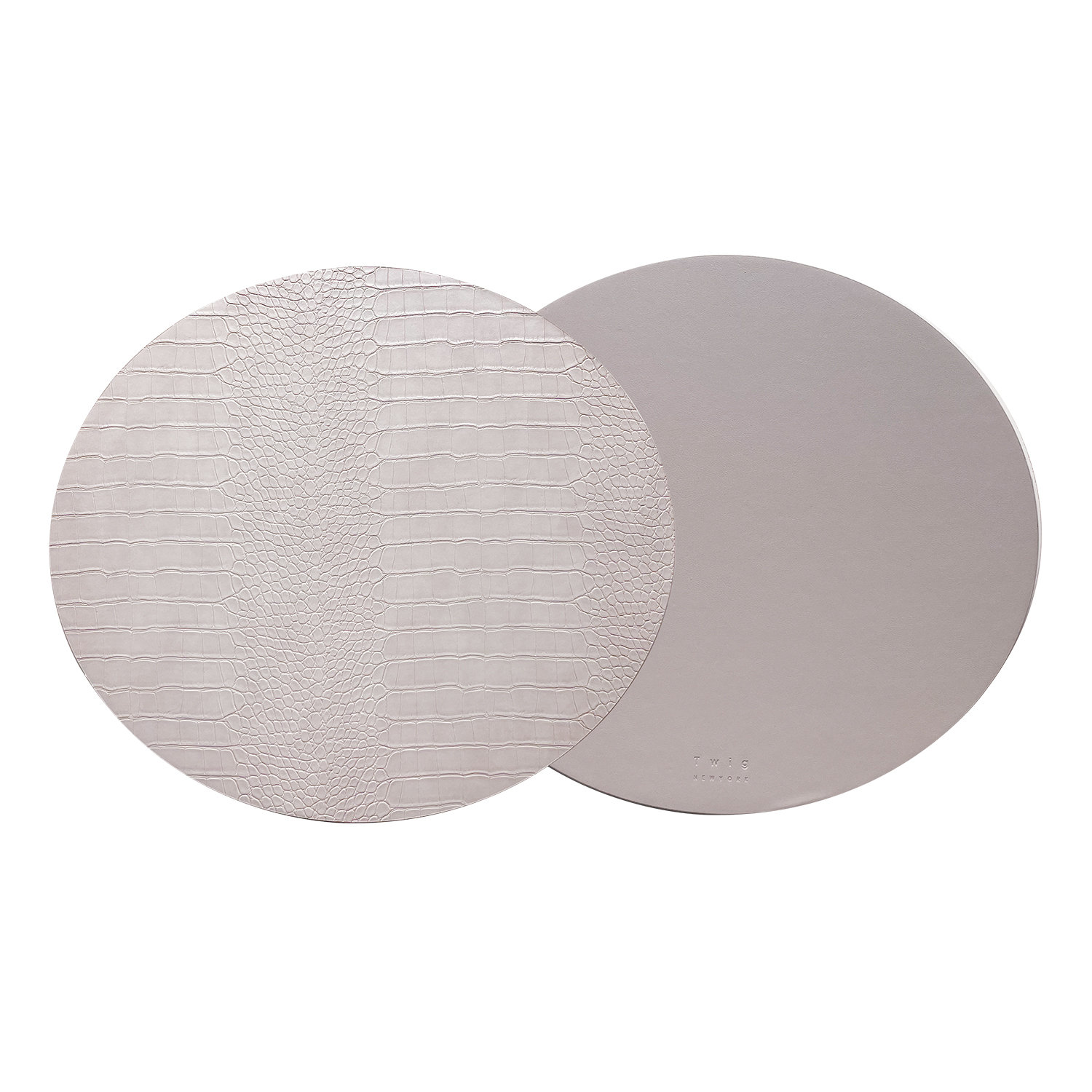 Twig New York Dovi Faux Leather Round Placemat | Wayfair
