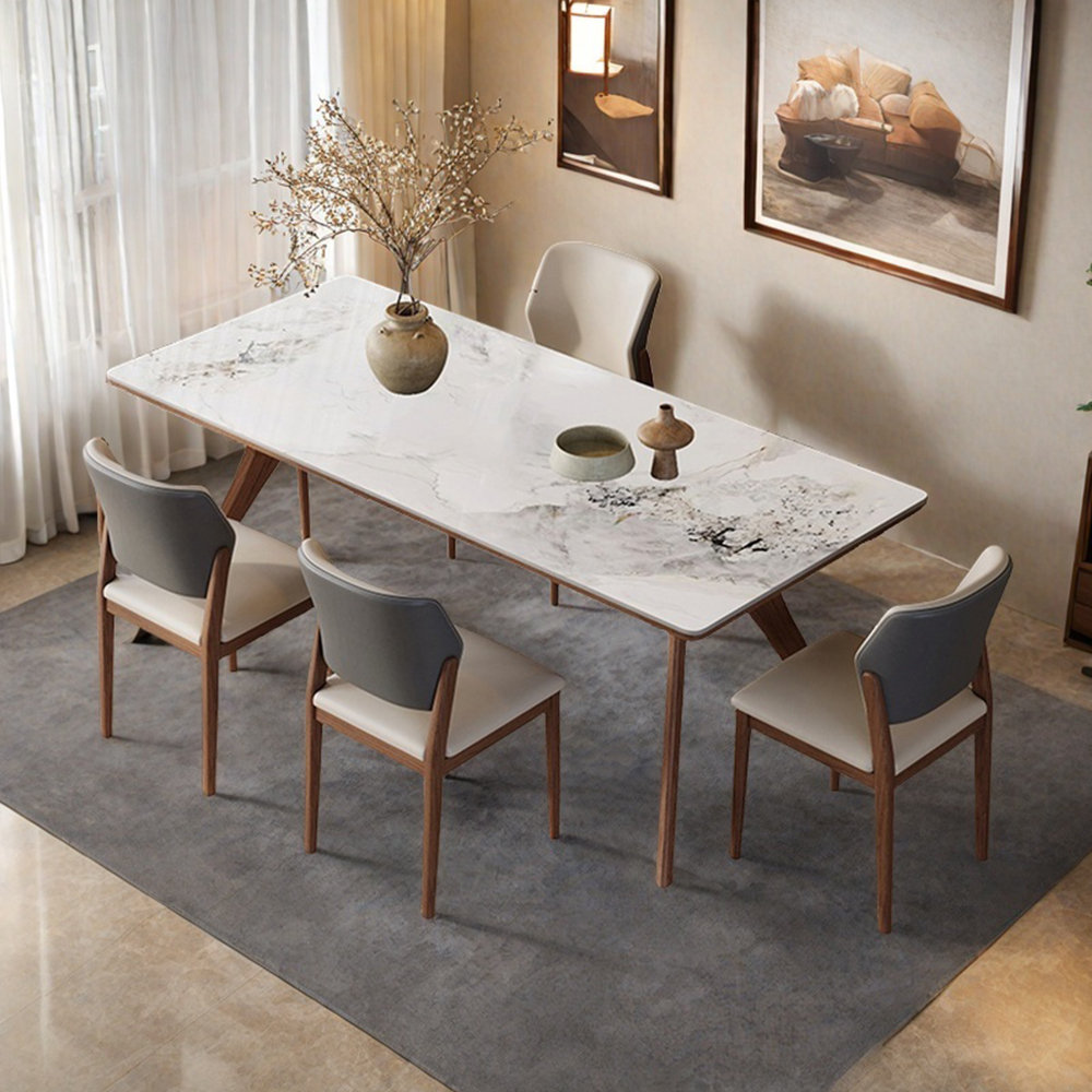 Elamer European minimalist high-end dining table set | Wayfair