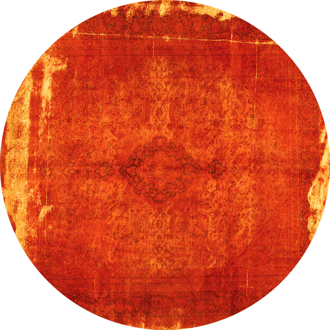 Bungalow Rose Maebelle Traditional 781 Yellow Machine Washable Area ...