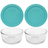 Pyrex 7200 Glass Bowls & 7200-PC Matching Lids | Wayfair