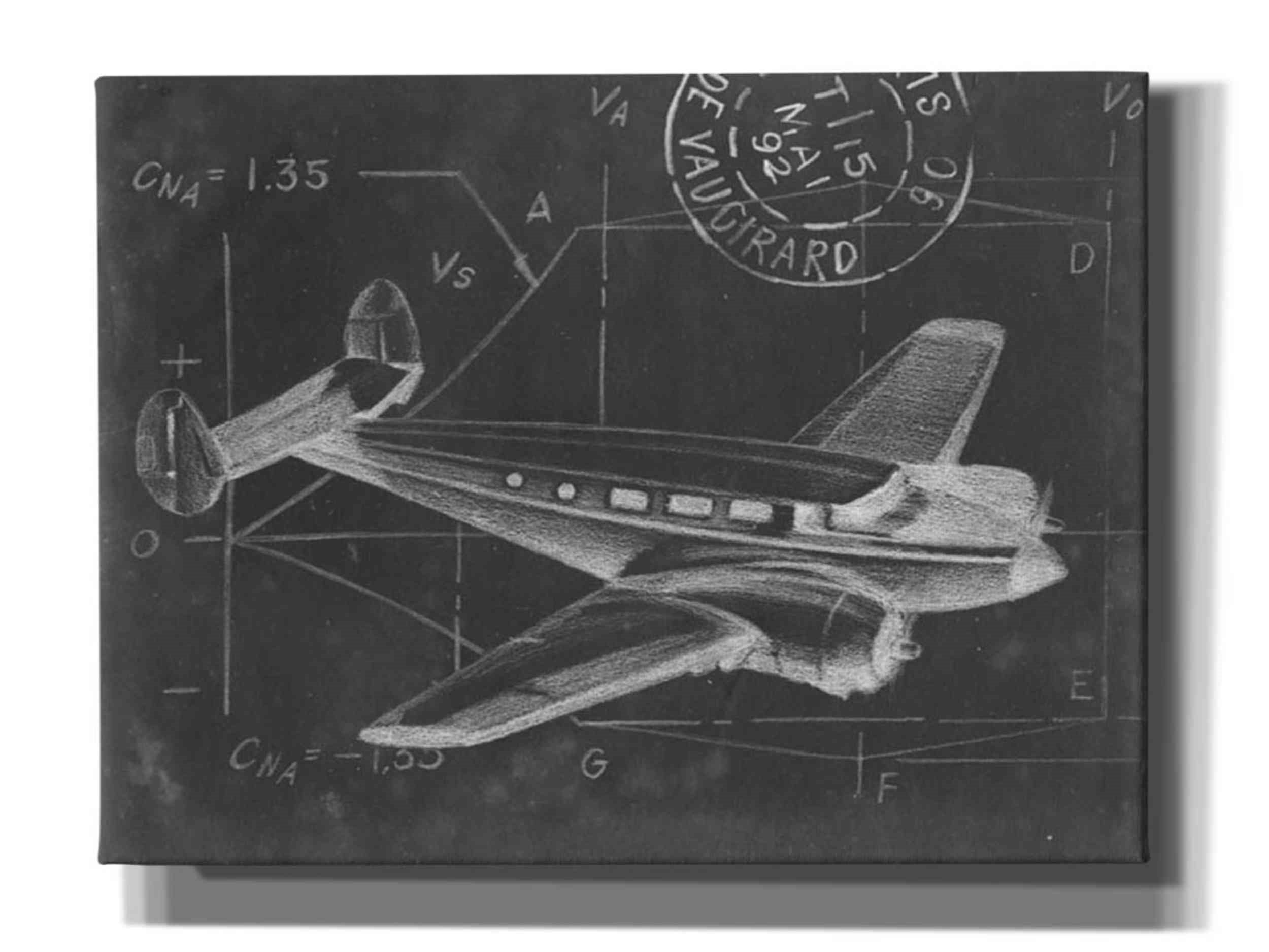 17 Stories Flight Schematic IV - Wrapped Canvas Drawing Print Print ...