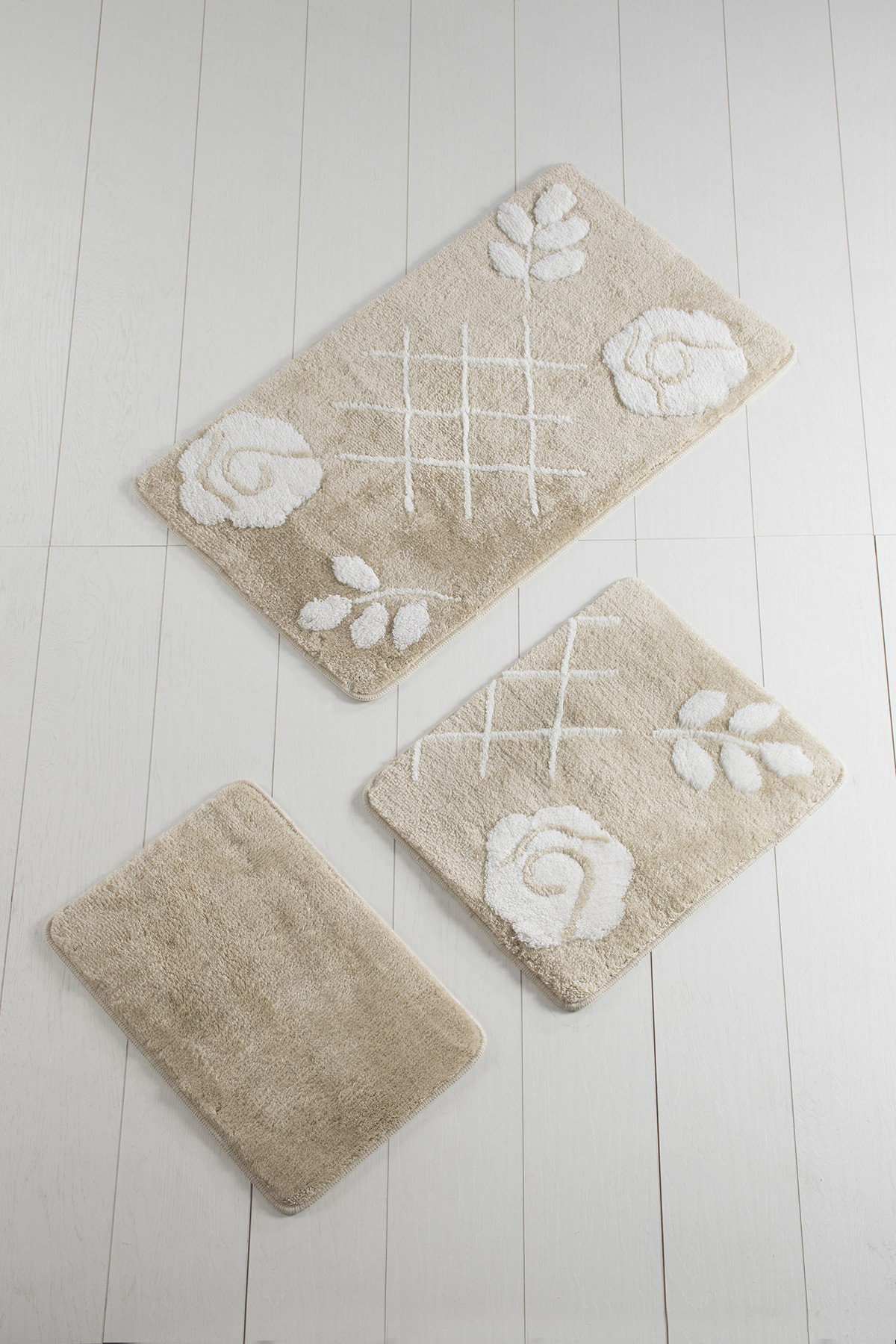 East Urban Home Aldestaed 3 Piece Bath Rug Set | Wayfair