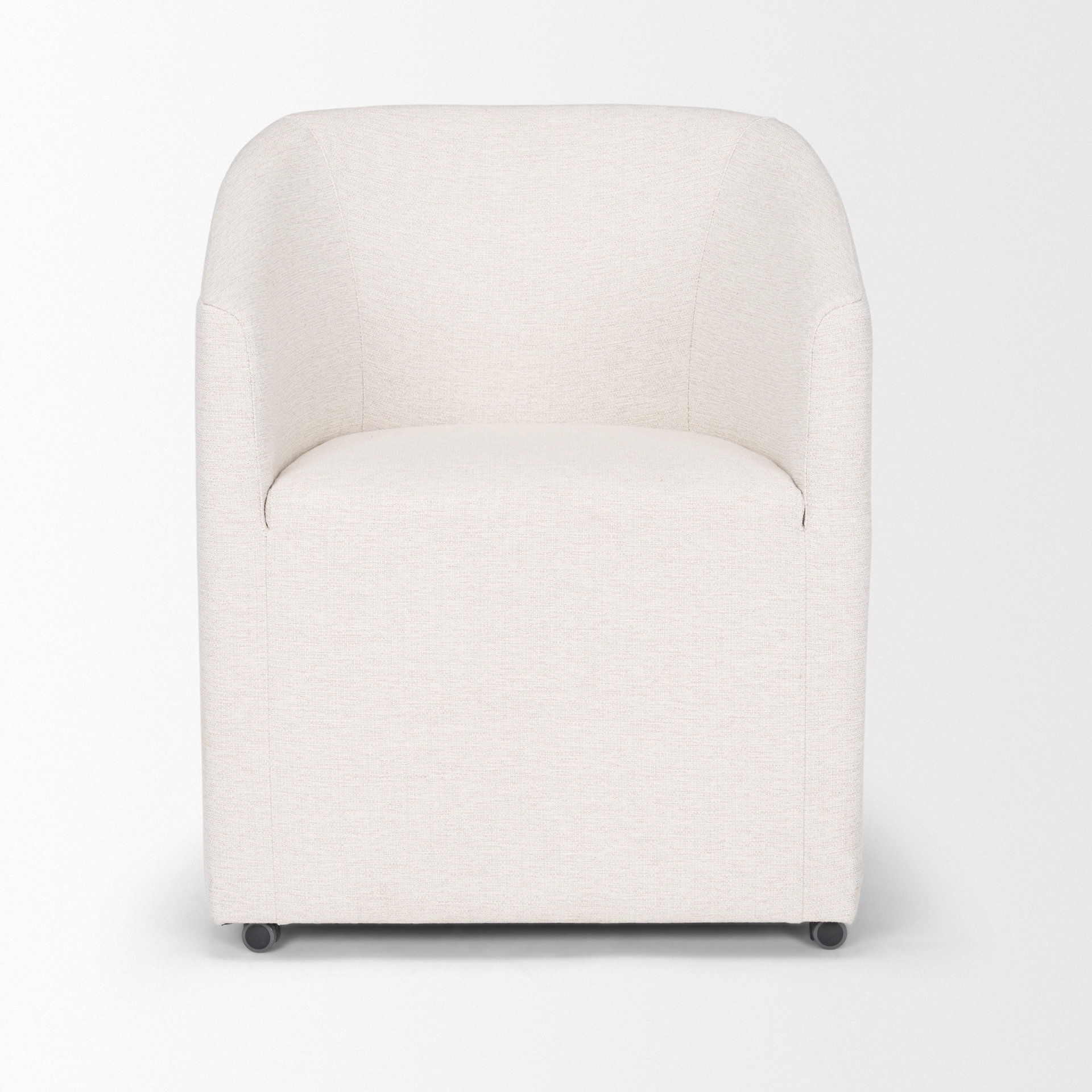 AllModern Enna Oatmeal Performance Fabric Upholstered Club Dining Chair ...