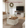 Gracie Oaks Farmhouse Coffee Table With Storage, Square Living Room ...