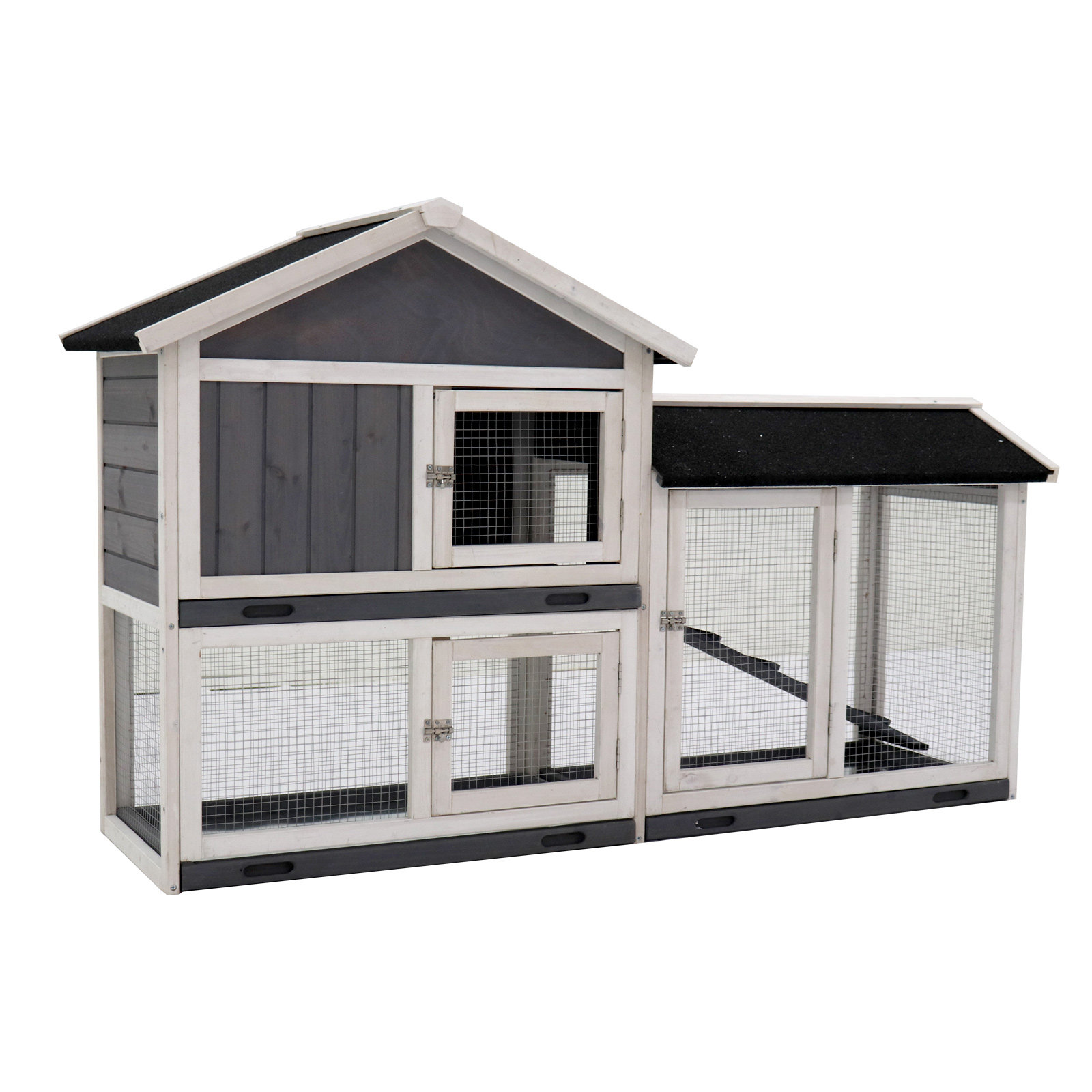 ExAchat Rabbit Hutch, Indoor Bunny Cage, Outdoor Rabbit Cages with Run ...
