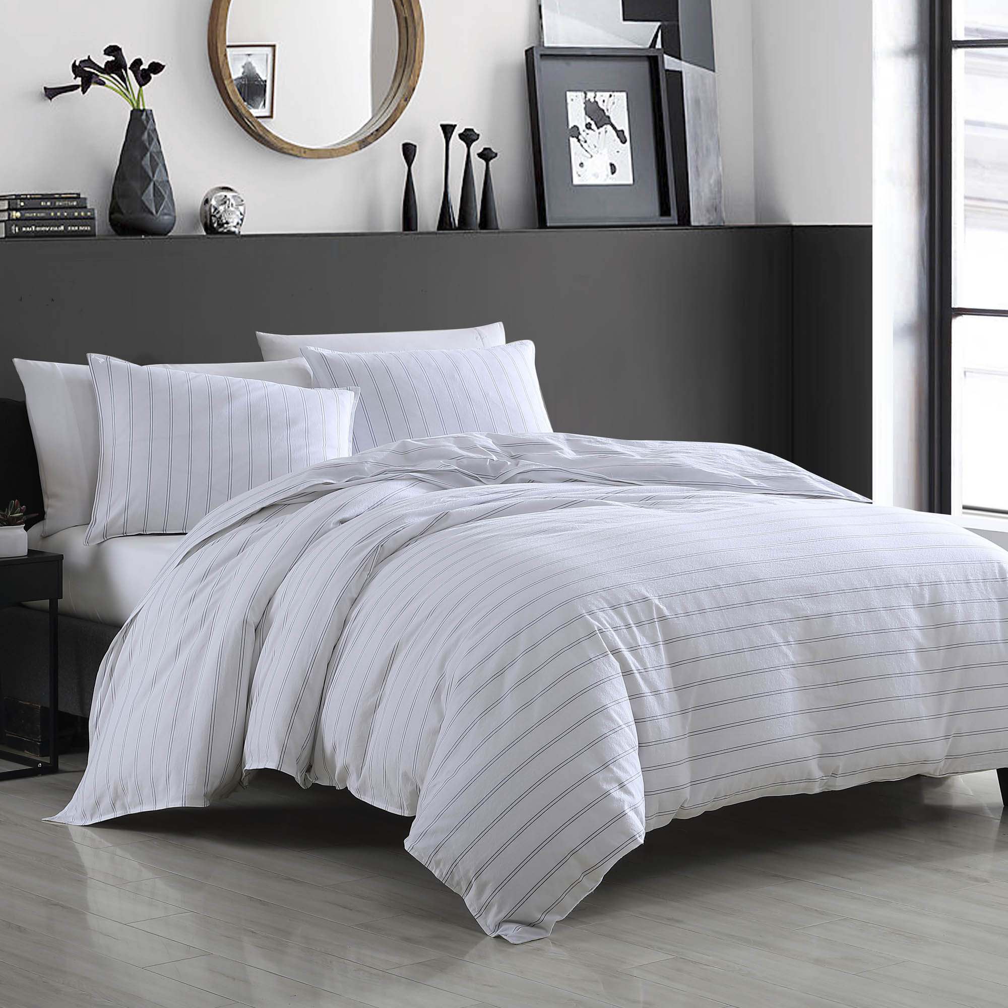 Birch Lane™ Kenn Yarn Dyed 100% Cotton Jacquard Reversible Duvet Cover ...