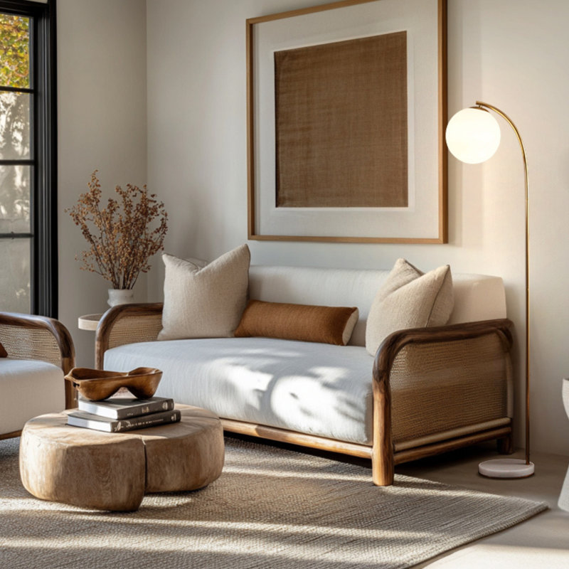 Brightech Luna Drop 75 in. Modern LED Arc Floor Lamp with Frosted Glass ...