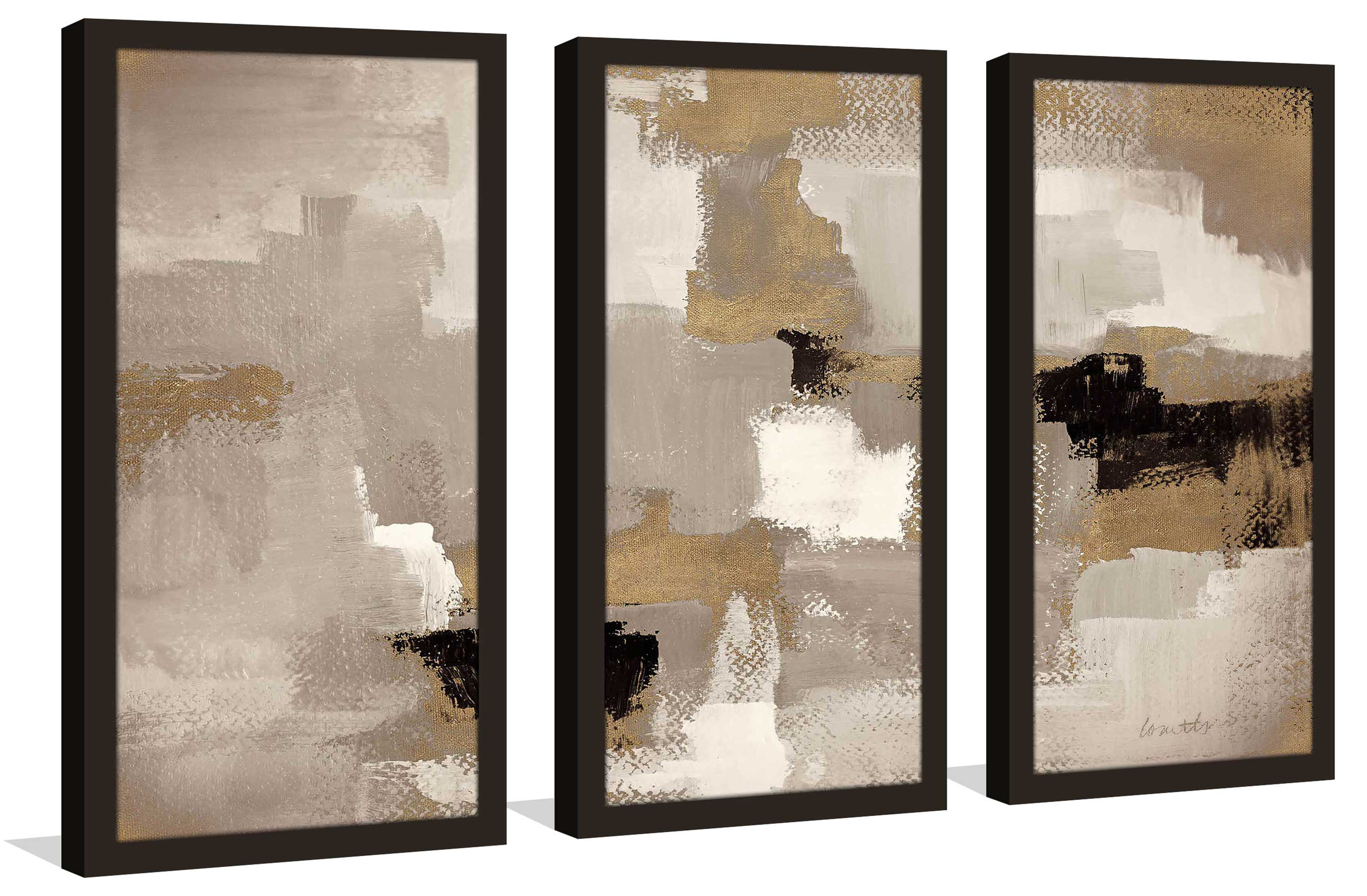 Ebern Designs 'Muted Abstract I' Acrylic Painting Print Multi-Piece ...