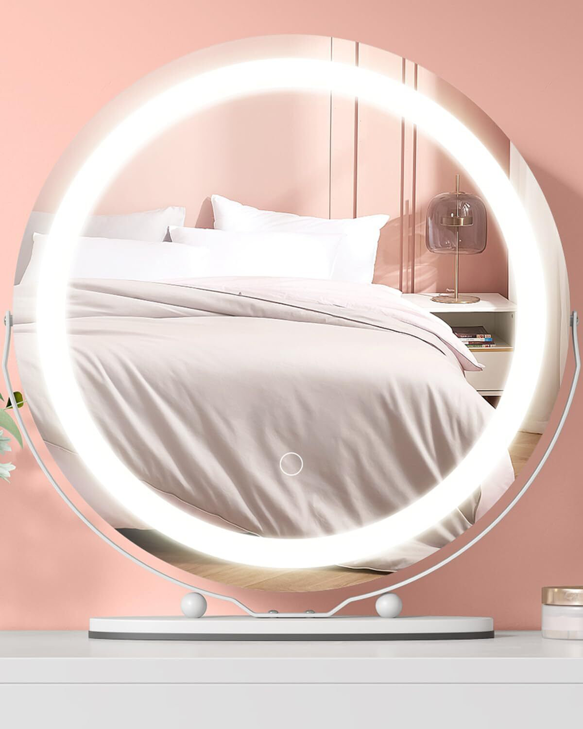 Wrought Studio™ Vanity Mirror With Led Lights, 19 Inches Touch Control ...