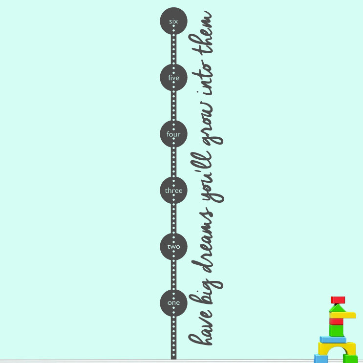 SweetumsWallDecals Abstract Non-Wall Damaging Growth Chart Decal | Wayfair