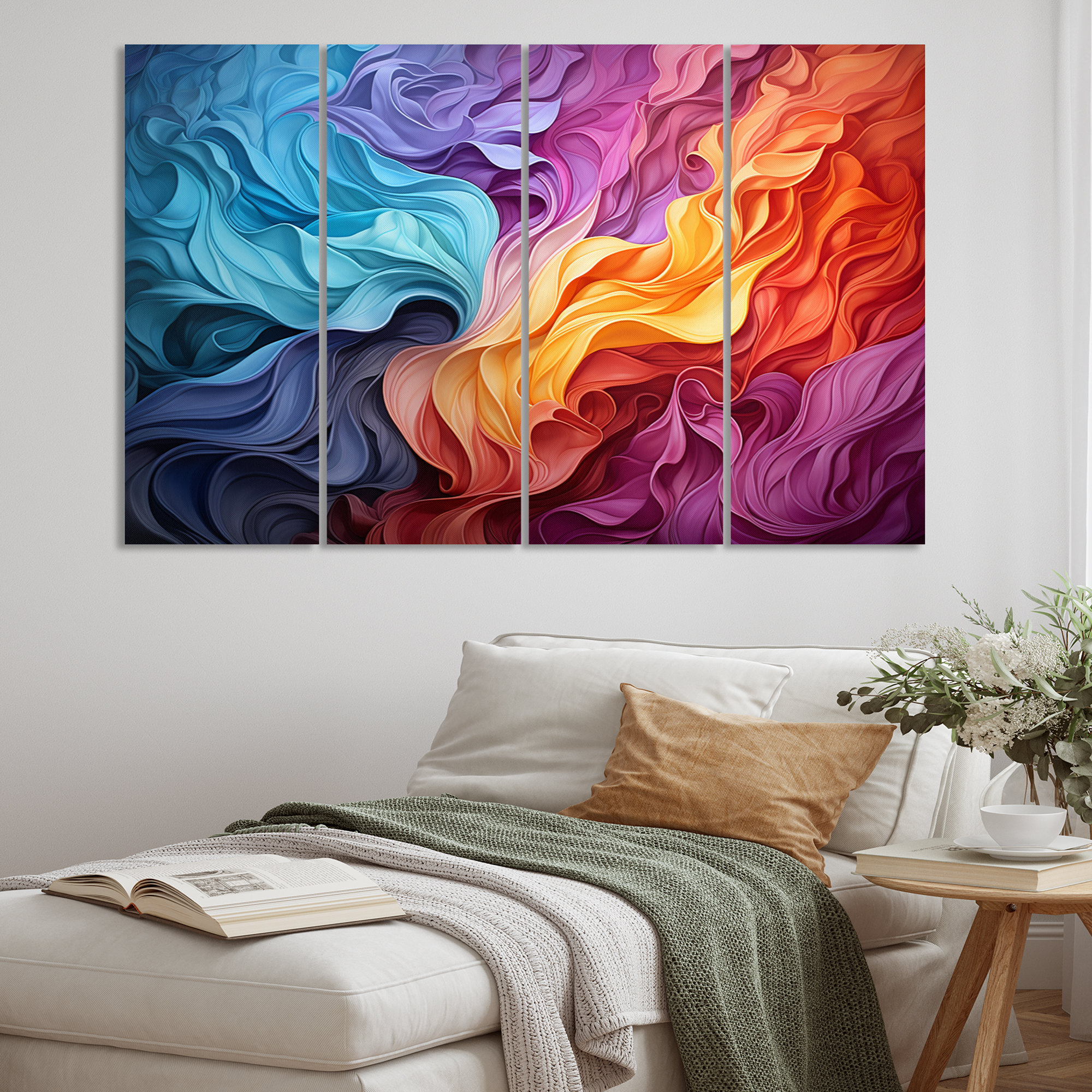 Ivy Bronx Opt Art Chromatic Illusion - Modern Wall Decor - 4 Panels ...