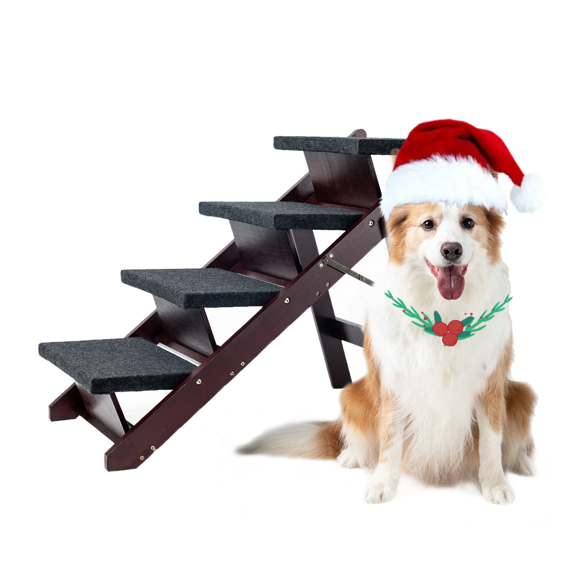 Tucker Murphy Pet™ Wood Pet Stairs/Pet Steps - Foldable Dog Stairs ...