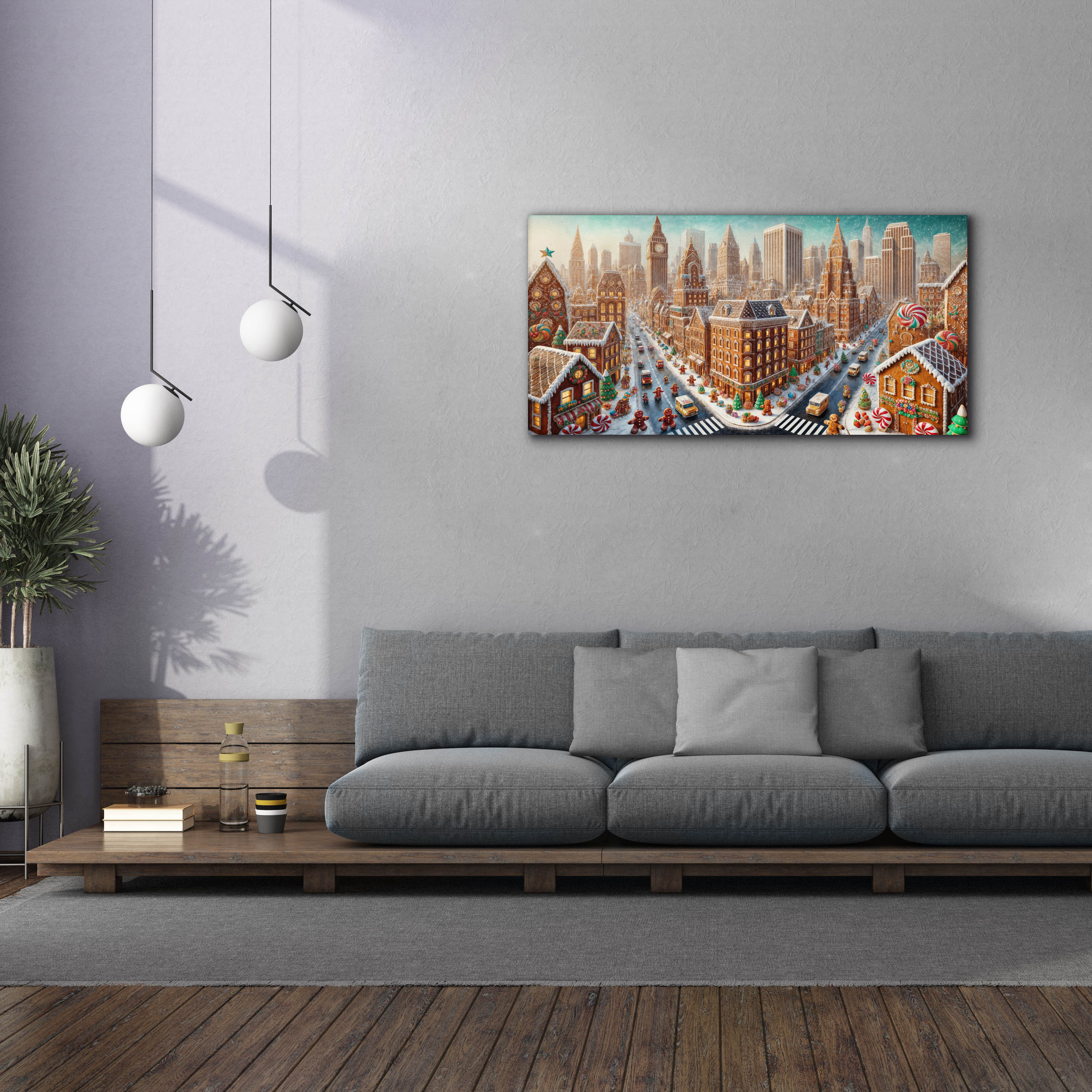 Red Barrel Studio® 'Gingerbread City' by Rey Klimt Canvas Wall Art ...