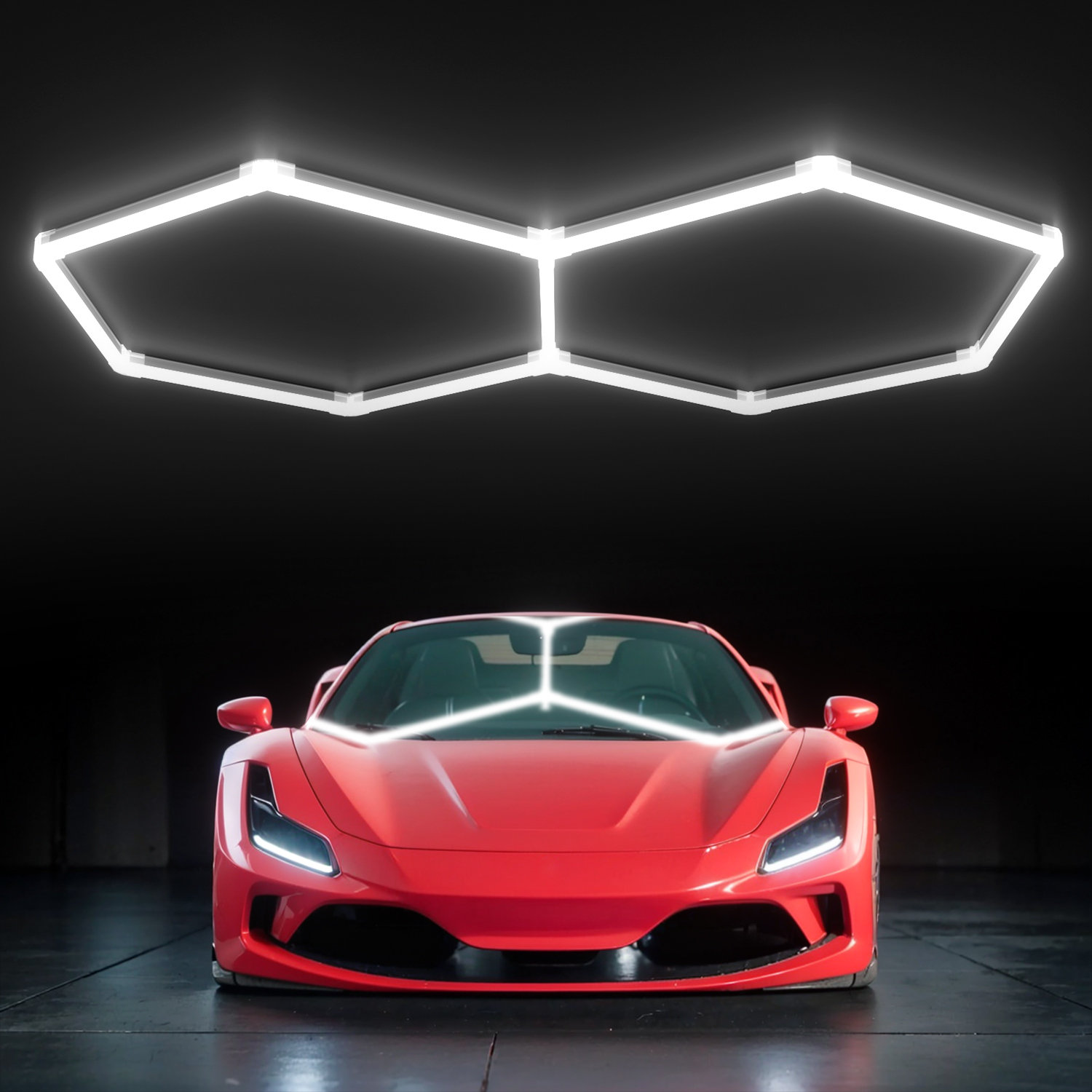 Wrought Studio™ Modern Hexagon LED Ceiling Light, DIY Honeycomb Design ...