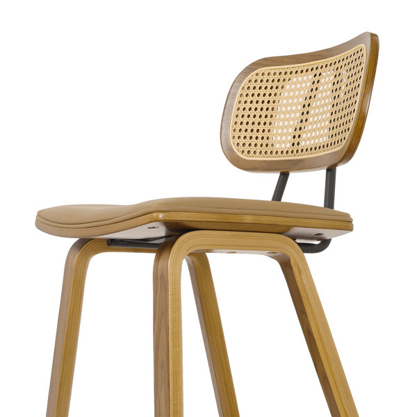 Latitude Run® Upholstered Rattan Counter & Bar Stool & Reviews | Wayfair