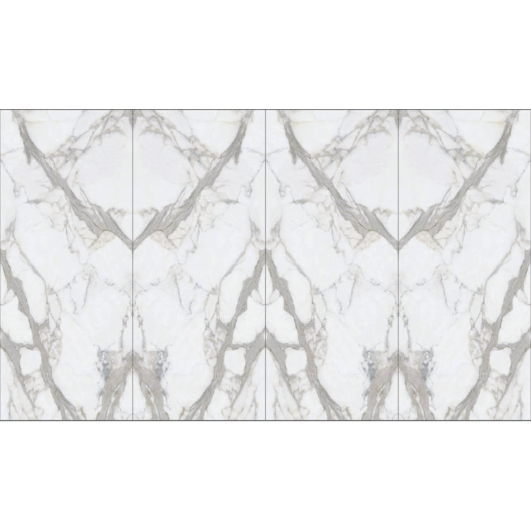 Stone & Tile Shoppe, Inc. Marble 60" x 30" Porcelain Marble Look Wall ...