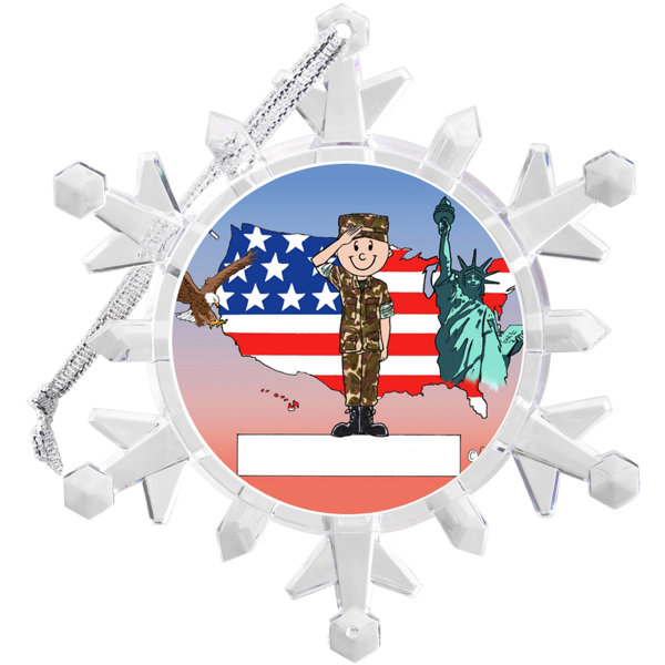 Printed Perfection Personalized US Army - Male Lighted LED Snow Flake ...