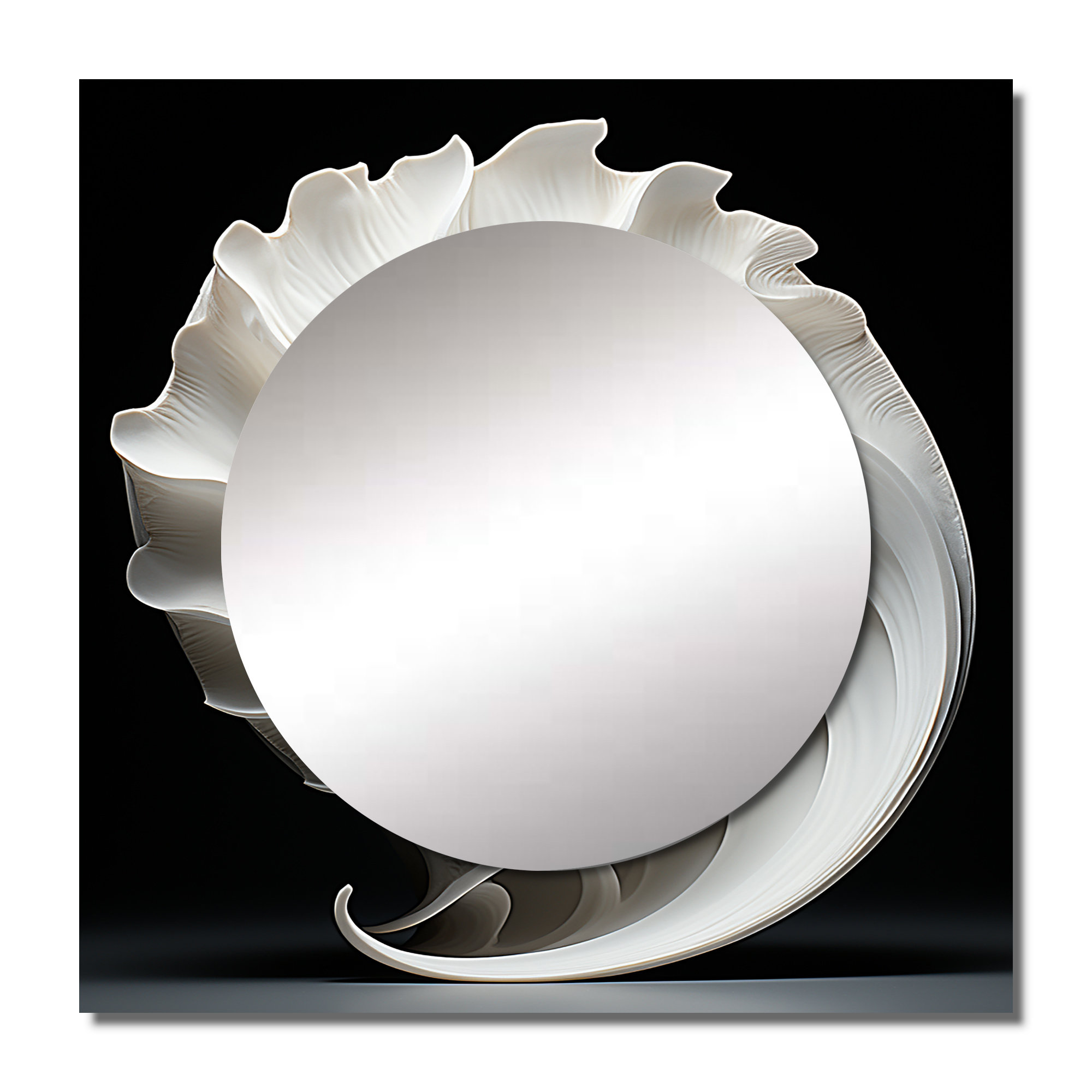 East Urban Home Gebbine - Nautilus Square Mirror For Wall Art Decor ...