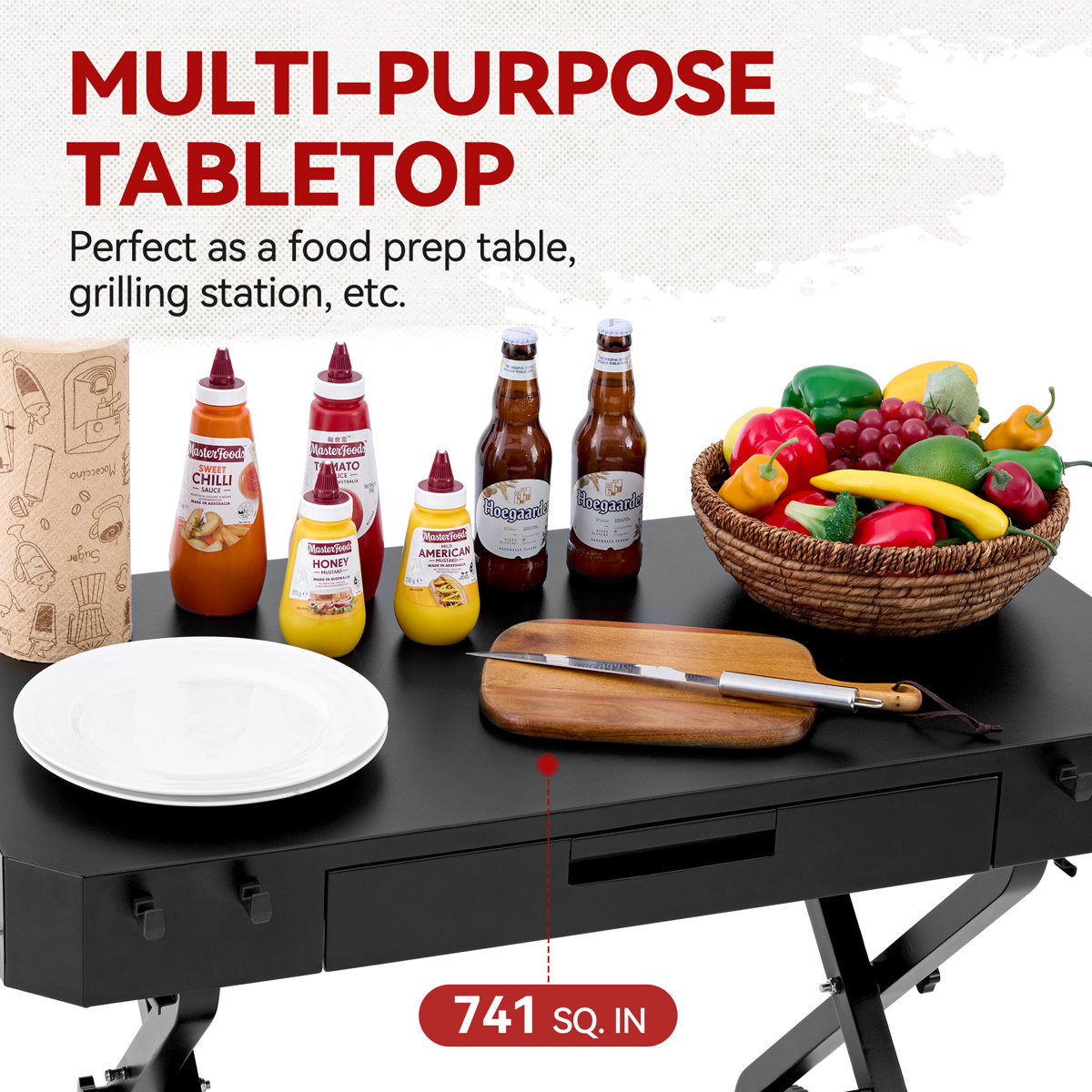 Royal Gourmet Portable Collapsible Grill Stand for GD4002T, Folding ...