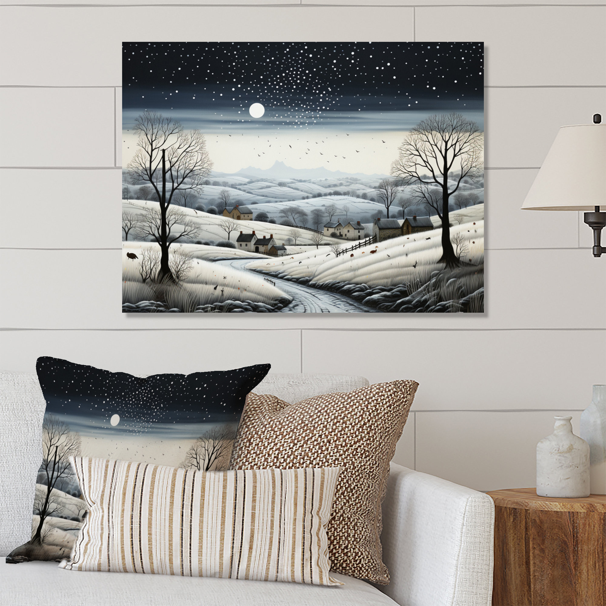 Red Barrel Studio® Countryside Grey Minimalism Landscape II ...