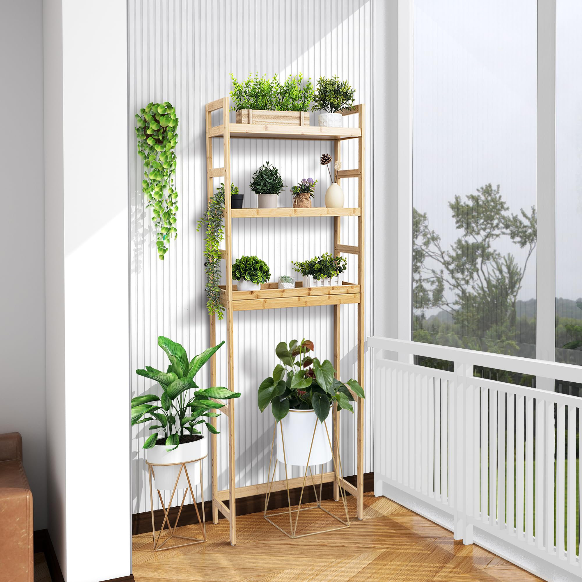 Rebrilliant 3-Tier Freestanding Storage Rack Bathroom Organizer | Wayfair