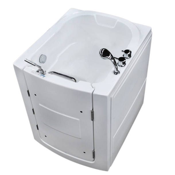 Therapeutic Tubs Durango 37.25'' x 32'' Walk-in Soaking Acrylic Bathtub ...