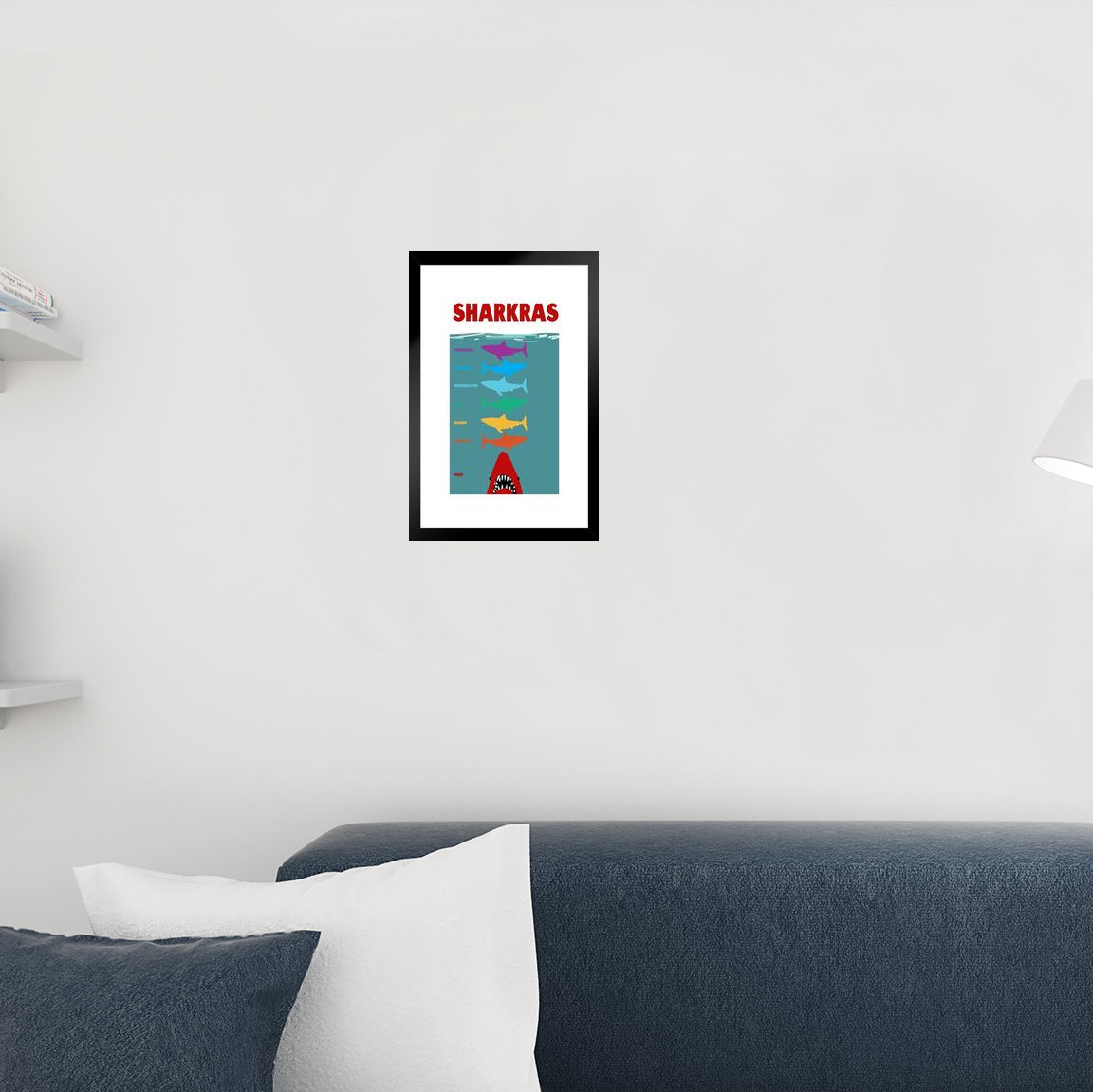 Latitude Run® Sharkras Shark Chakras, humour humoristique, affiche de ...