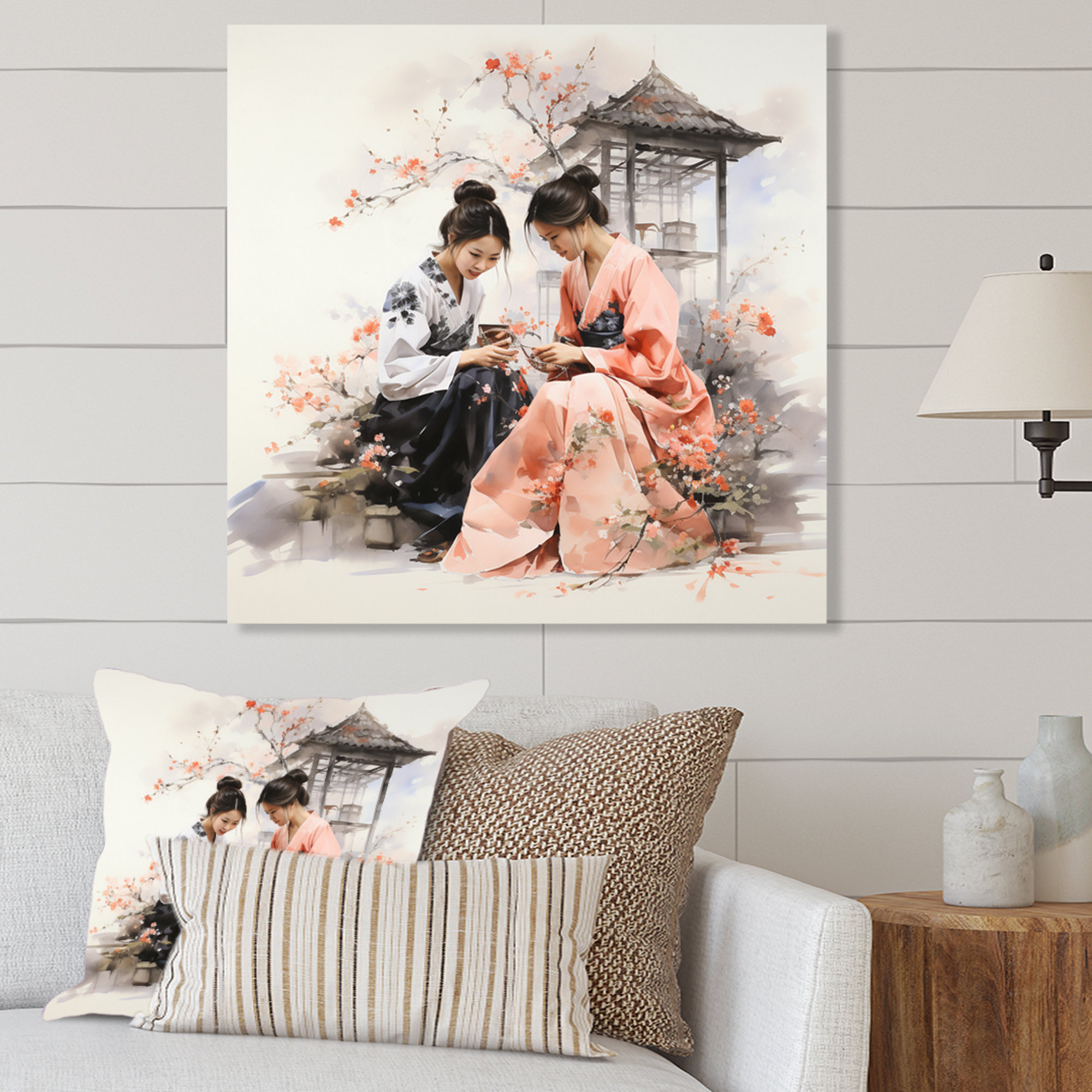 Red Barrel Studio® Asian Woman Beauty V - Asian Metal Wall Decor | Wayfair