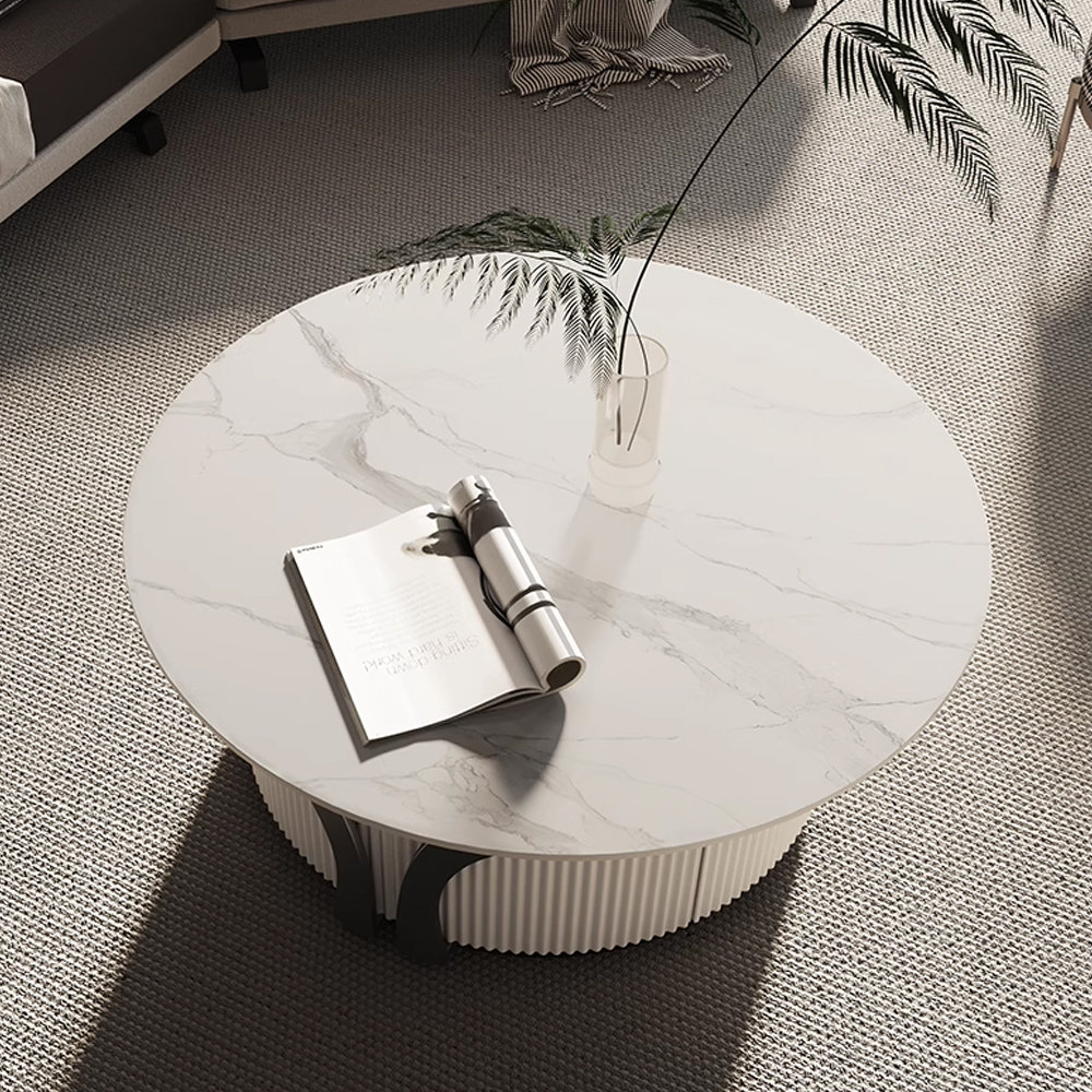 Orren Ellis Light luxury and simple rock plate coffee table | Wayfair