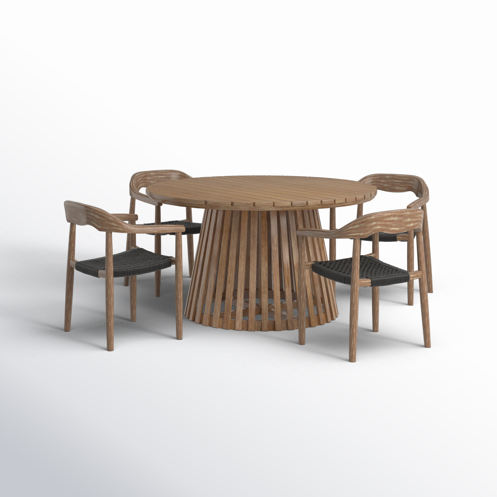 Joss & Main Bardolf Round 4 - Person 55"Long Dining Set | Joss & Main