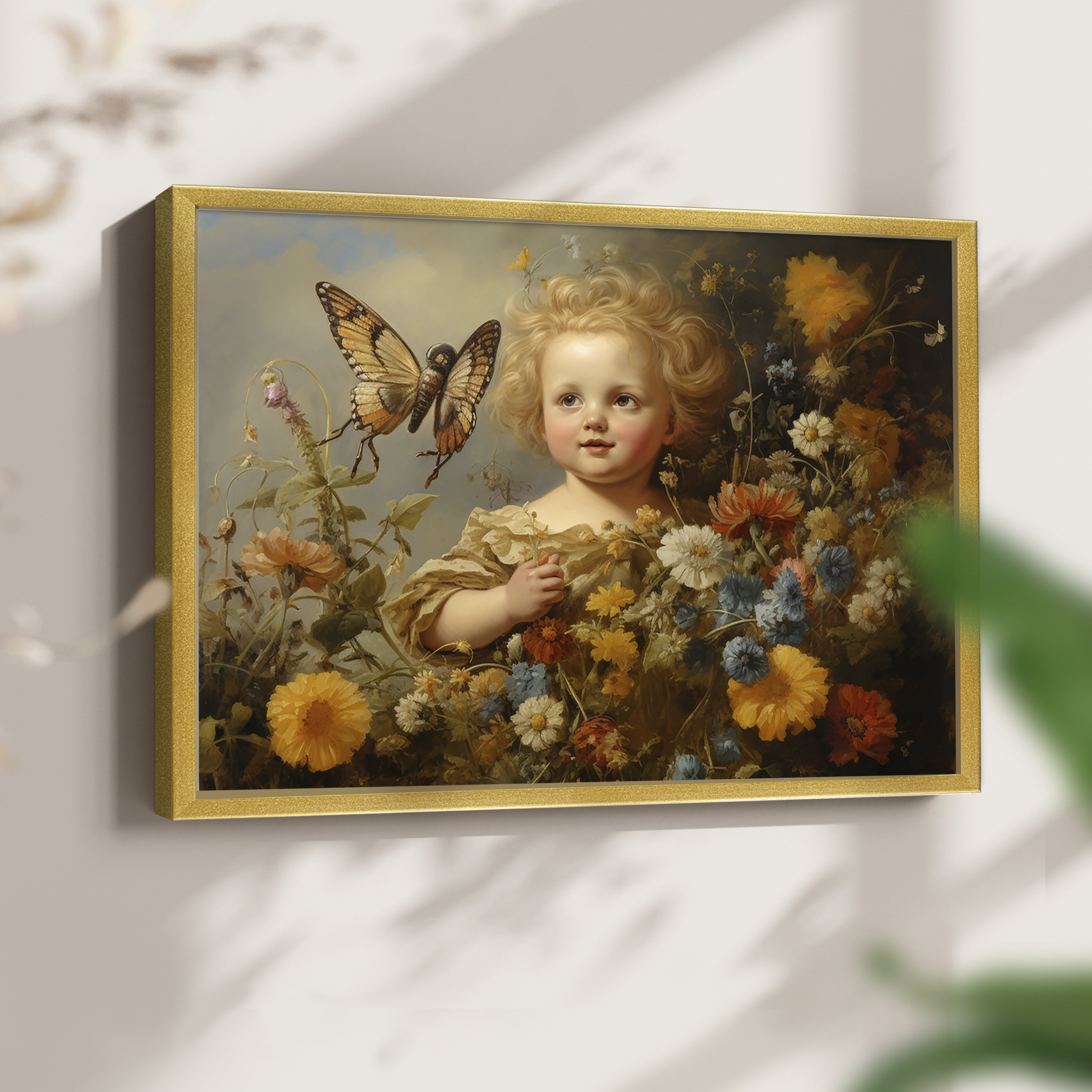 Fleur De Lis Living Angels From Above-LVI -Framed Print - Restickable ...