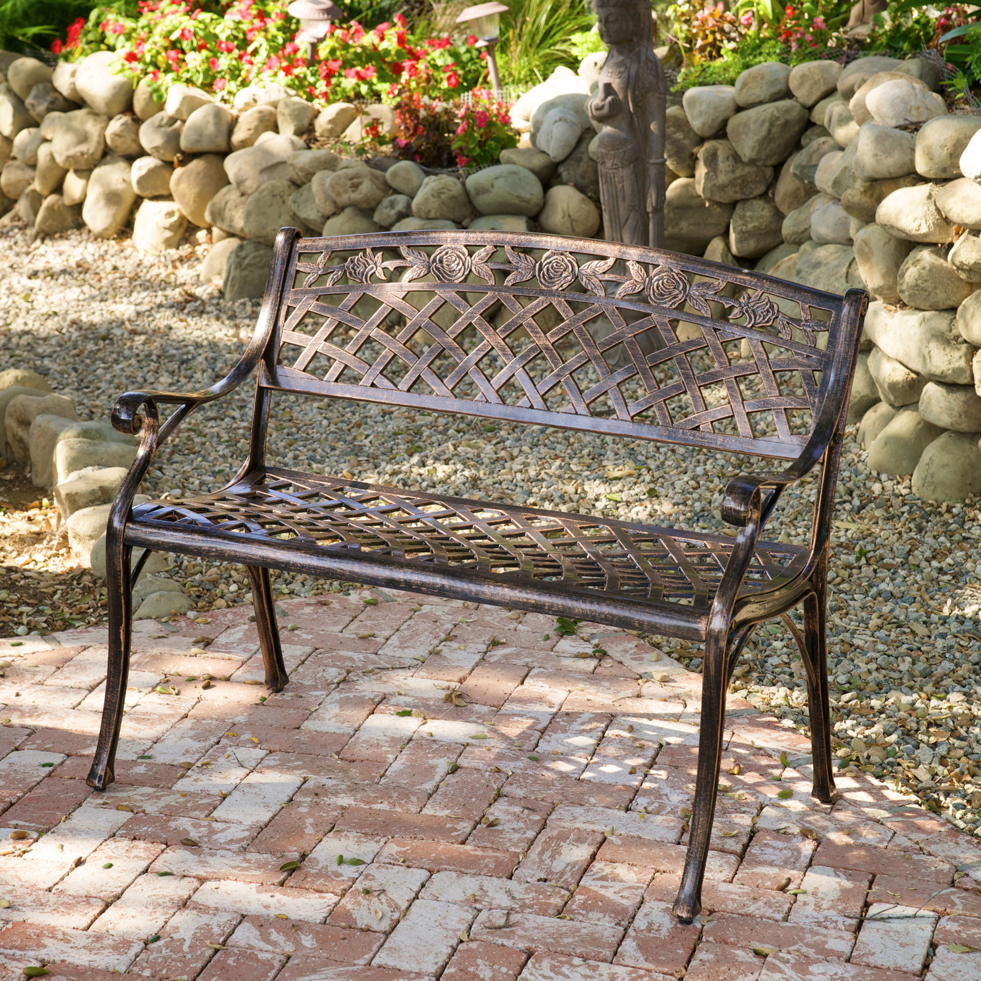 World Menagerie Outdoor Cast Bench | Wayfair
