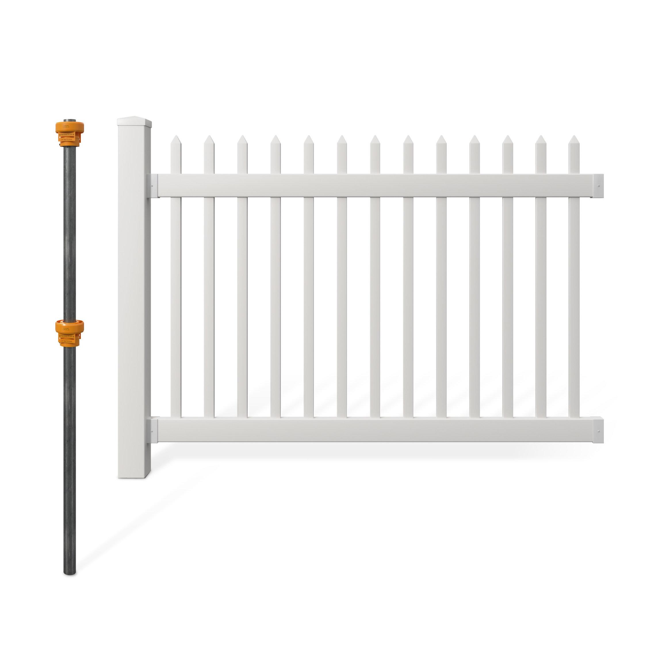 WamBam No-Dig Fence 4ft H x 6ft W (1 Panel + 1 Post) No Dig WamBam ...