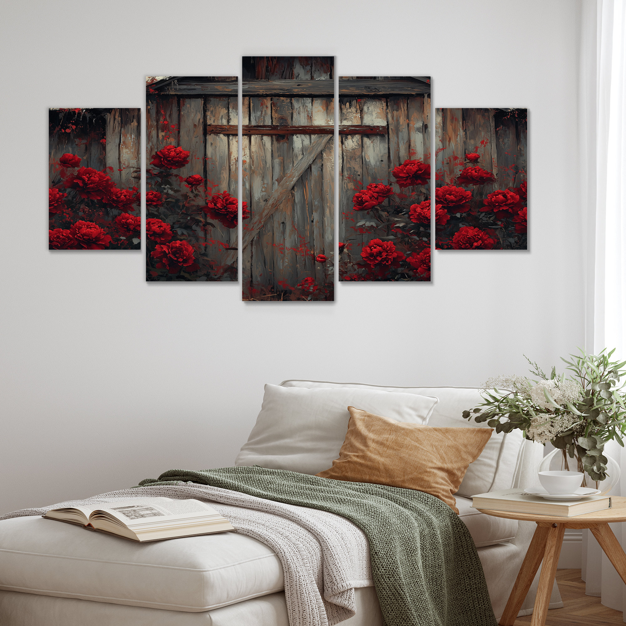 August Grove® Dark Roses Flowers At The arn II - Roses Wall Art ...