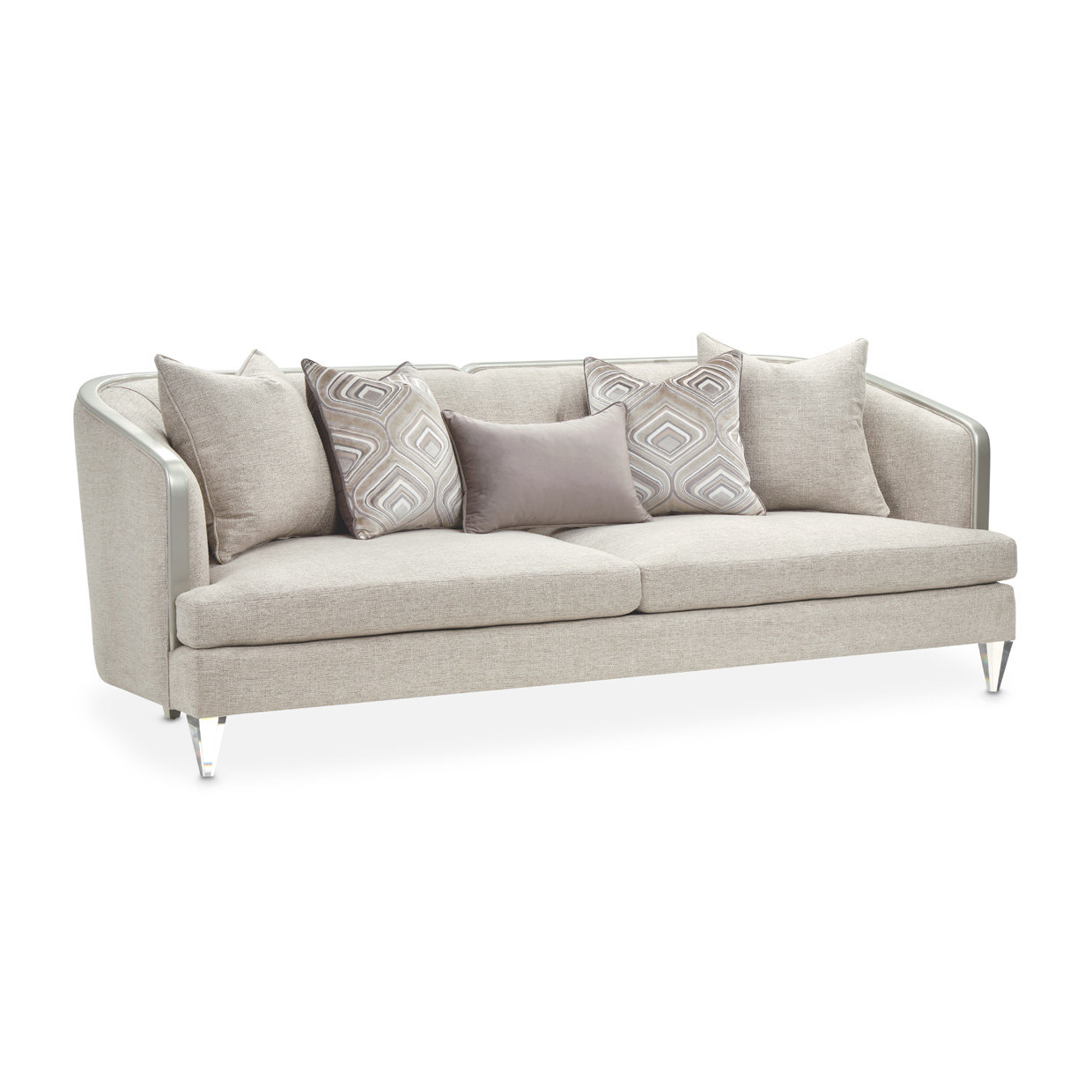 Michael Amini Camden Court Sofa - Flax/Platinum | Wayfair