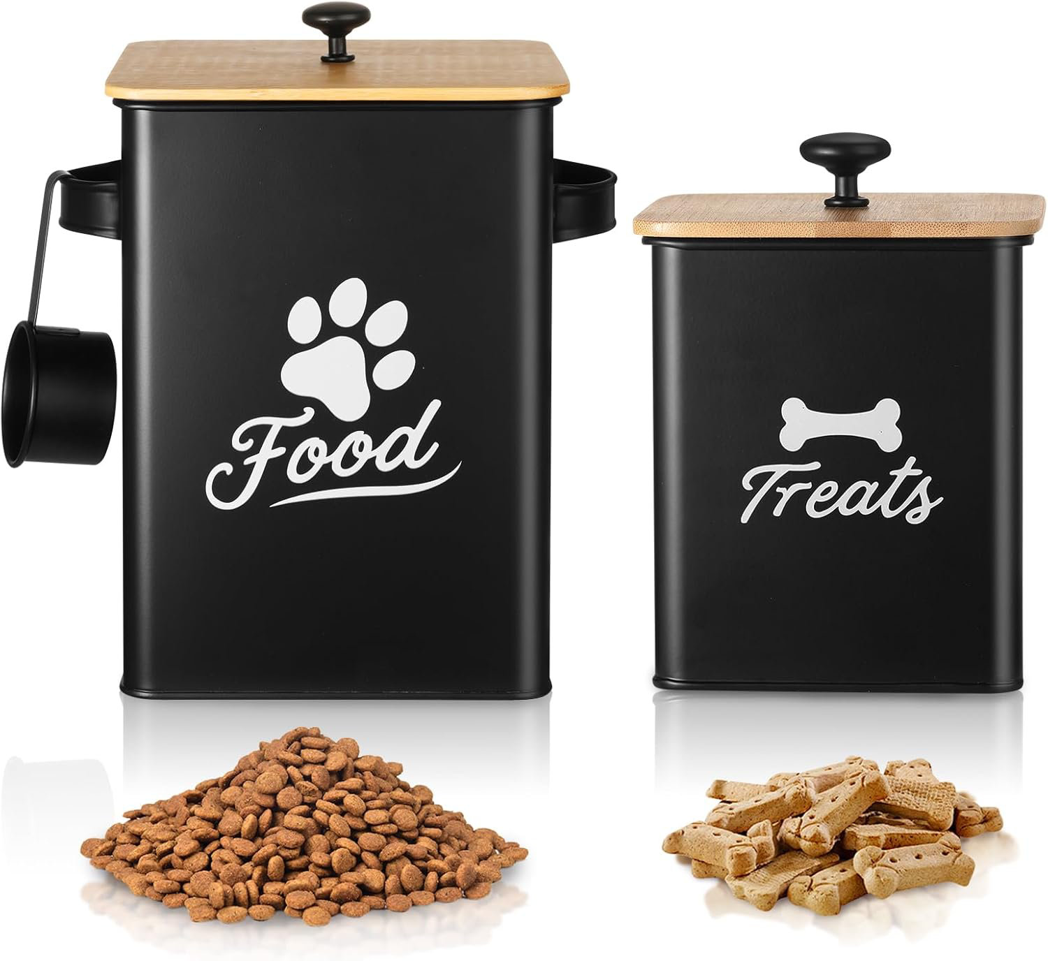 SHANXIQIANNA Dog Treat Container Set of 2, Dog Food Storage Containers ...