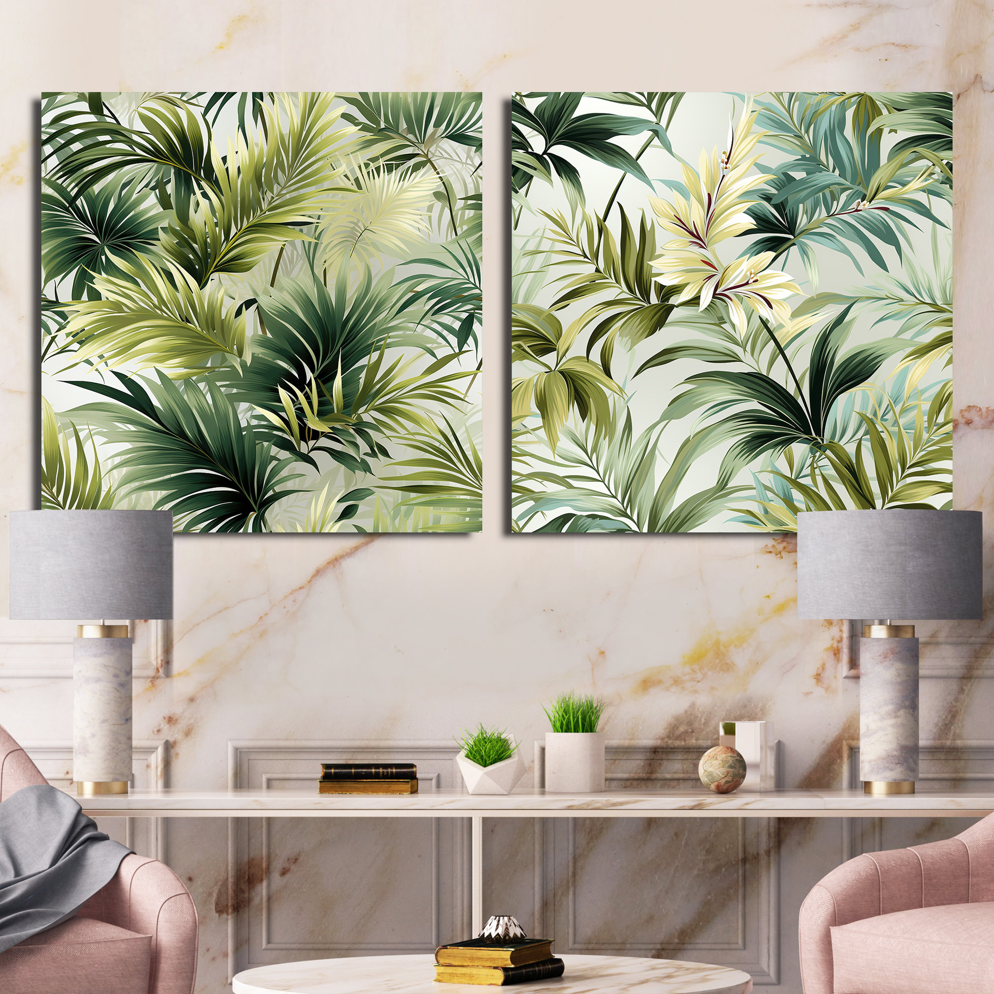 Design Art Tropical Lines Tropical Pattern - Tropical Square Collage ...