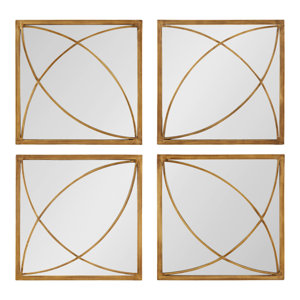 House of Hampton® Jiera Metal Mirror Set 4 Piece | Wayfair