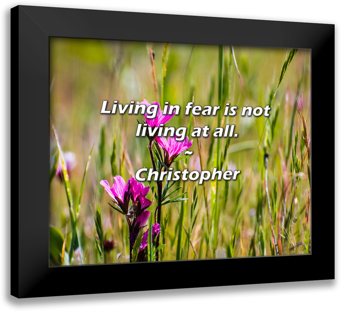 Trinx Christopher Quote: Living in fear is not living at all. | Wayfair