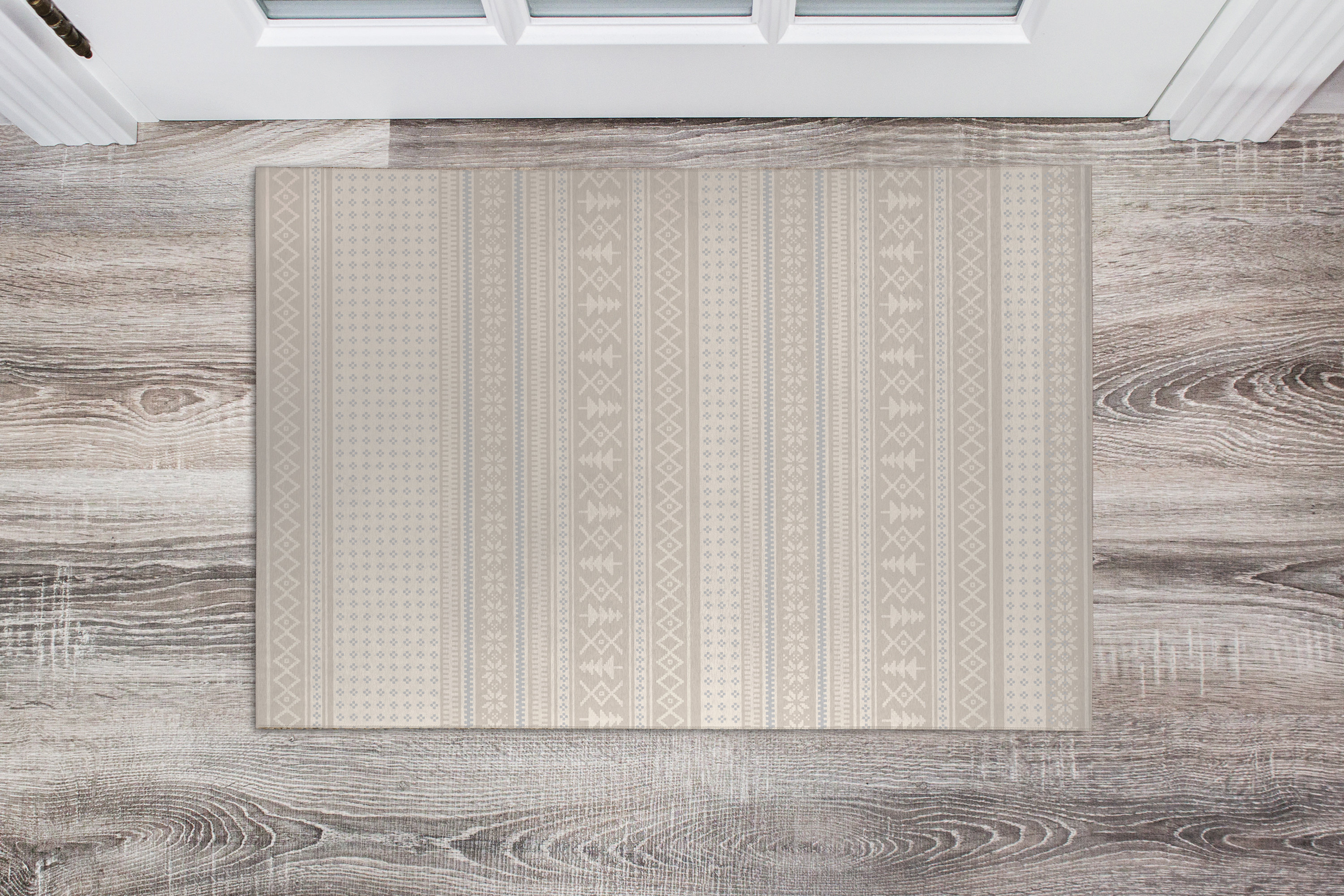 Union Rustic Kairat Geometric Machine Woven Synthetic Area Rug in Beige ...