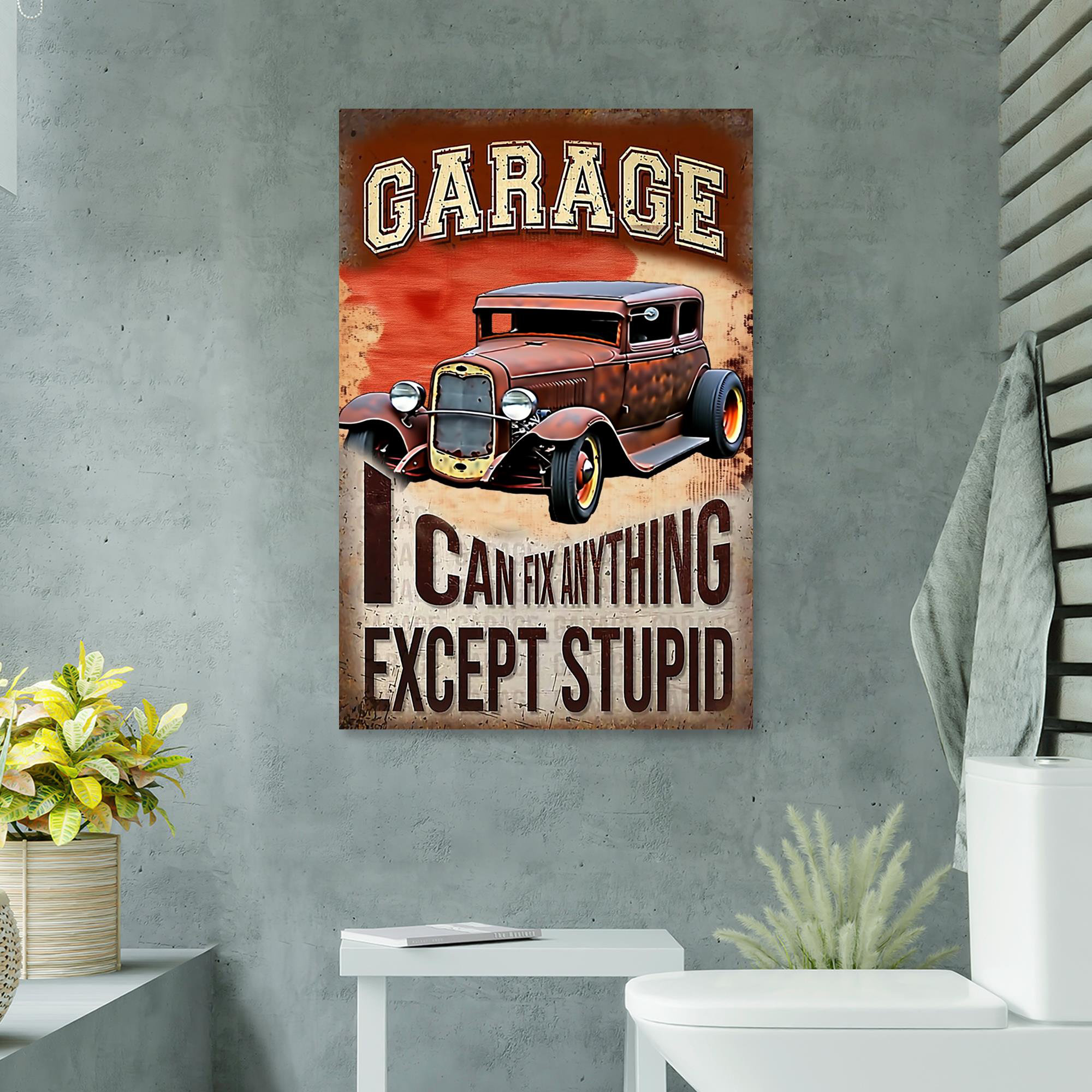 Trinx Garage I Can Fix Anything - 1 Piece Rectangle Graphic Art Print ...