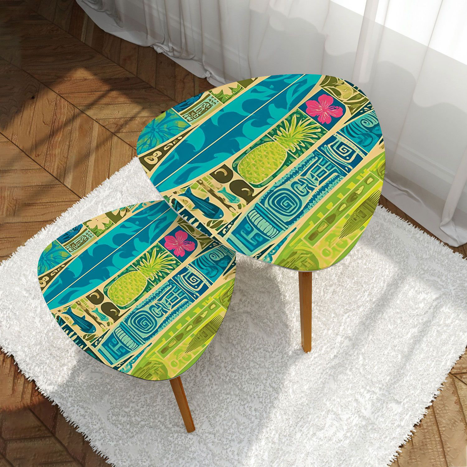 George Oliver Triangle Nesting Coffee Table Set of 2 Exotic Use for ...