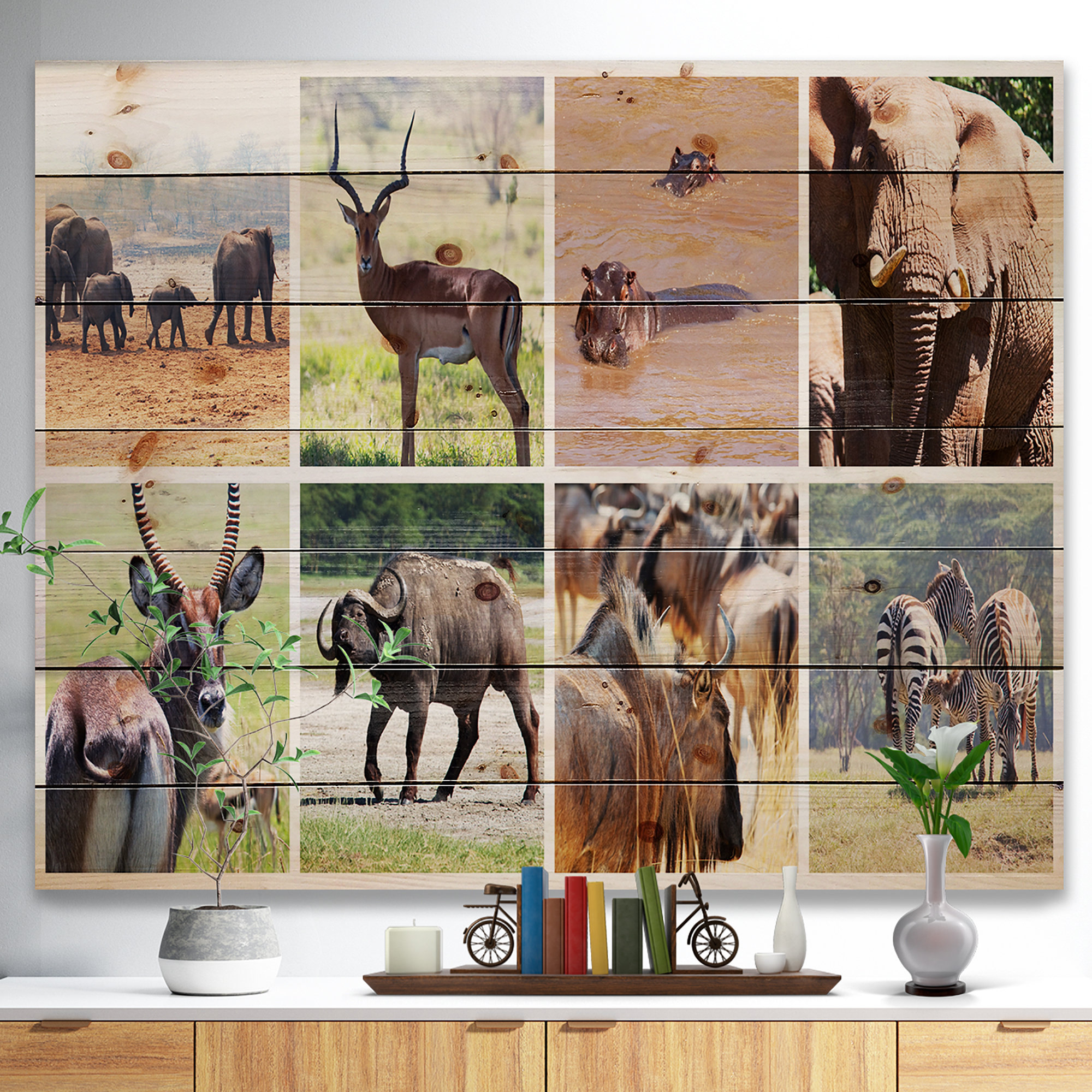 Millwood Pines Rich African Wildlife Collage Rich African Wildlife ...