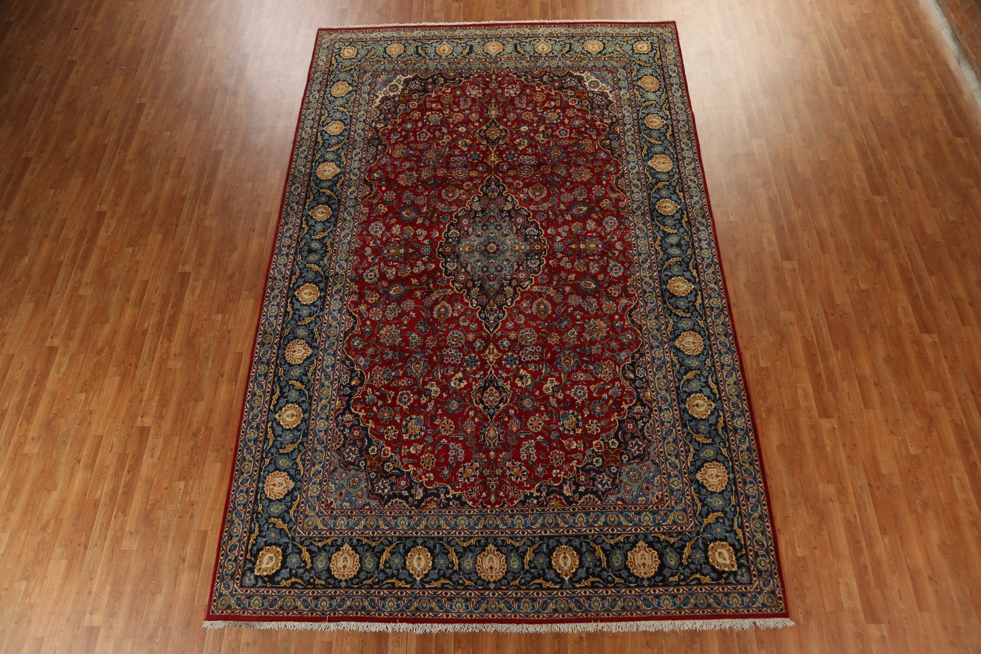Rugsource Vegetable Dye Kashan Persian Design Area Rug Hand-Knotted ...