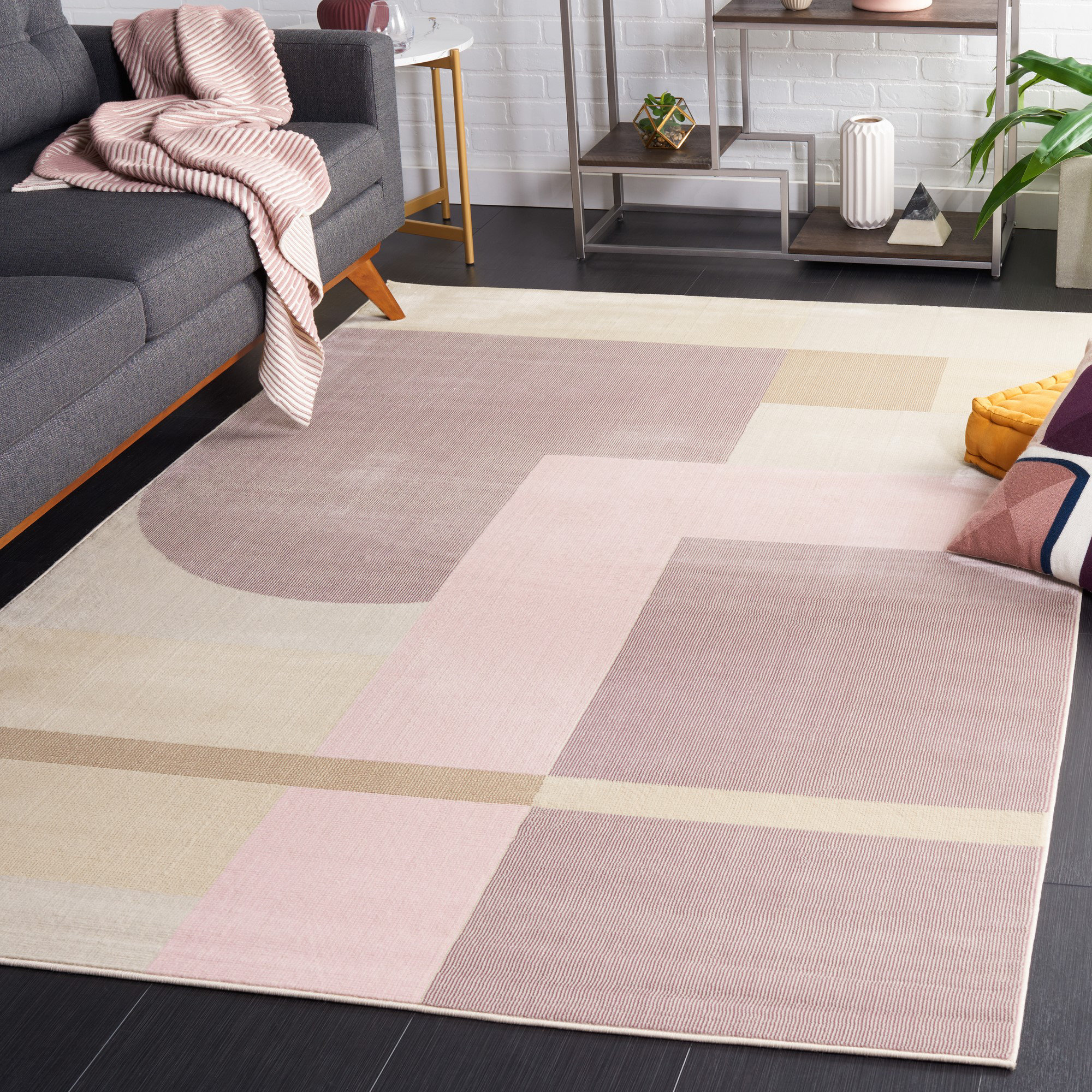 Wade Logan® Aslin Performance Pink/Light Purple Rug & Reviews | Wayfair