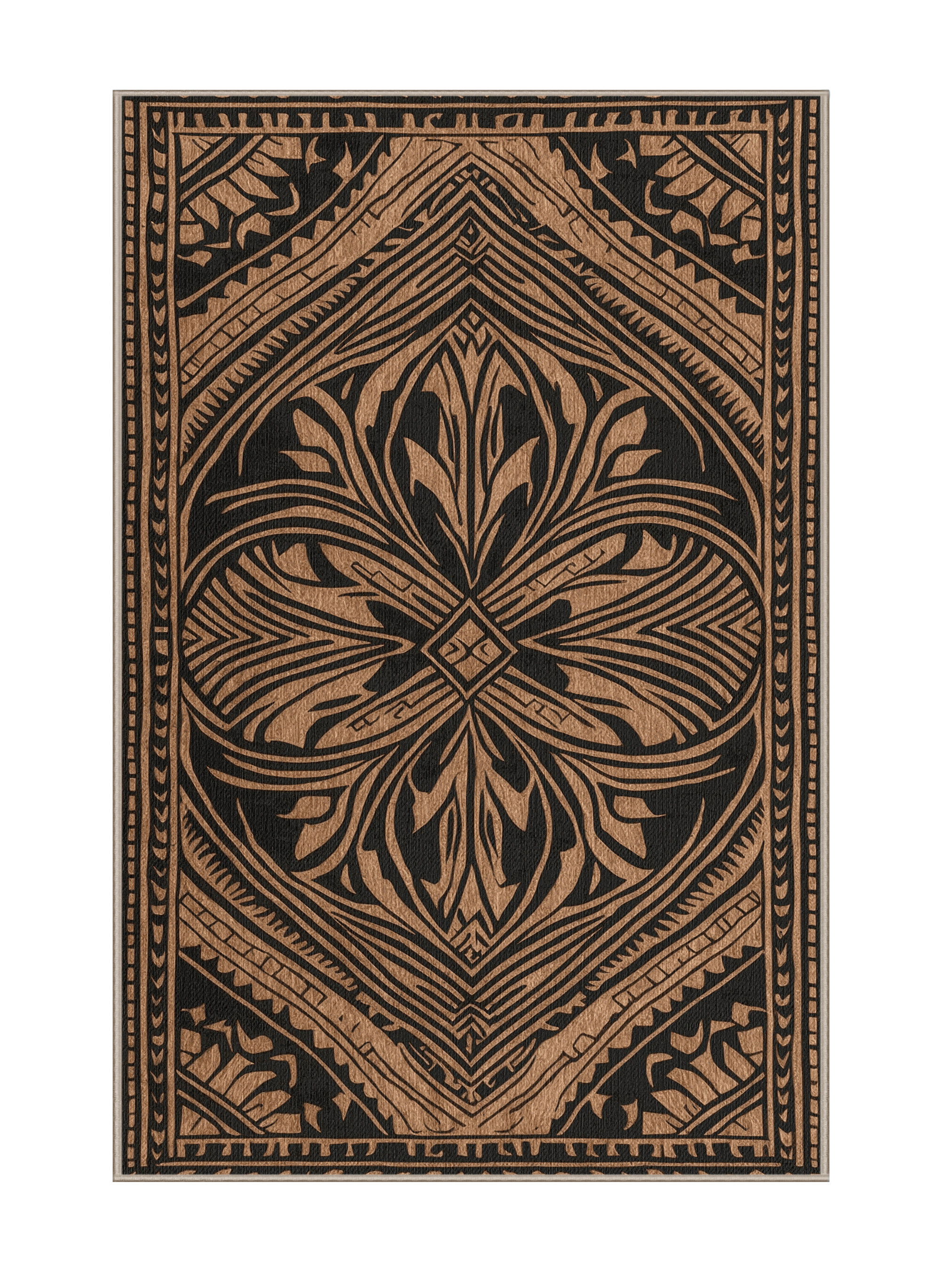 Bloomsbury Market Washable Traditional Tattoo Hawaiian Area Rug | Wayfair