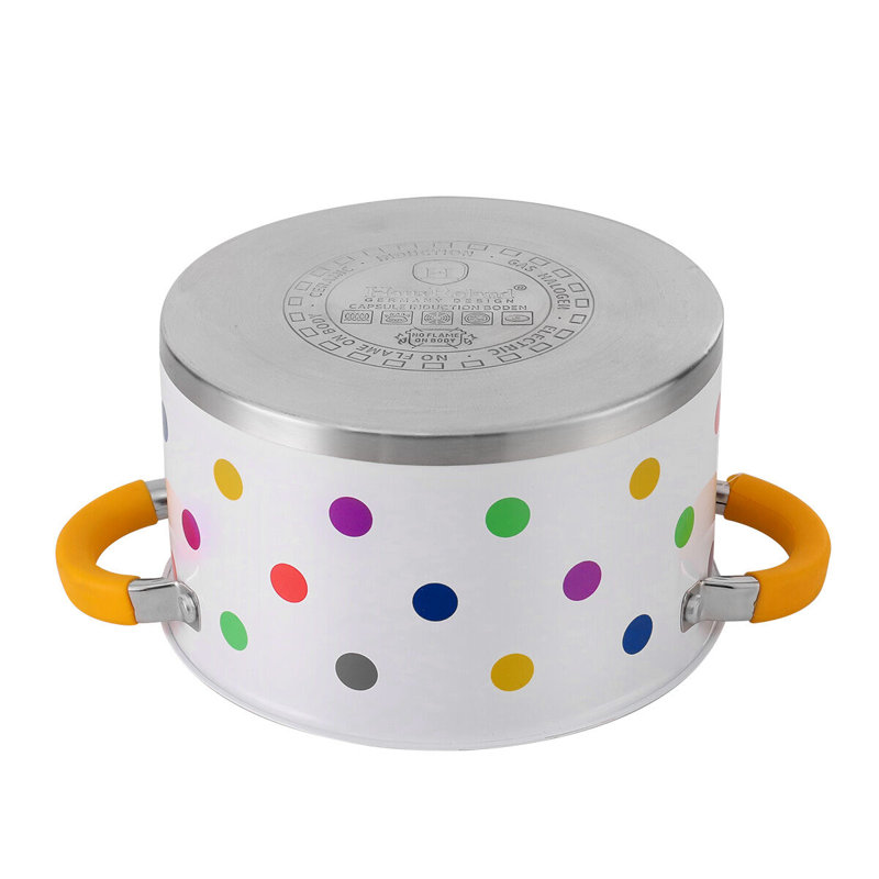 HAUS ROLAND Polka Dot Stainless Steel Soup Pot | Wayfair